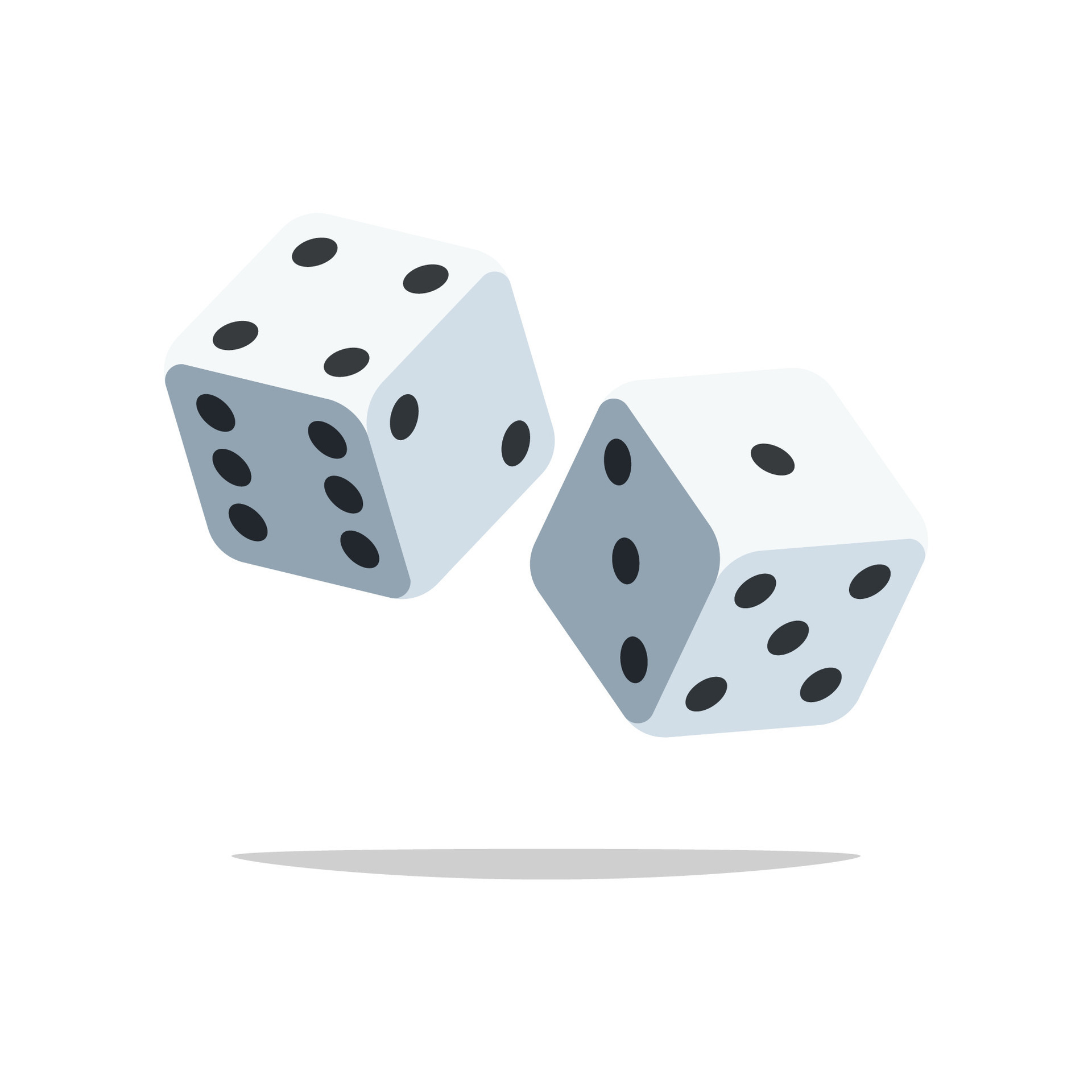 Two dice isolated on white background. 46446502 Vector Art at Vecteezy