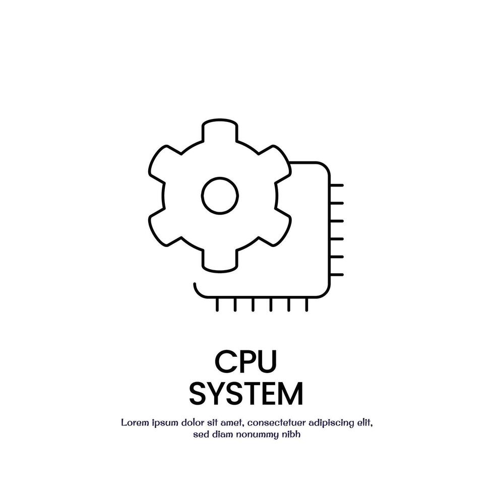 processor thin outline icon design good for web and mobile app 46446539 ...