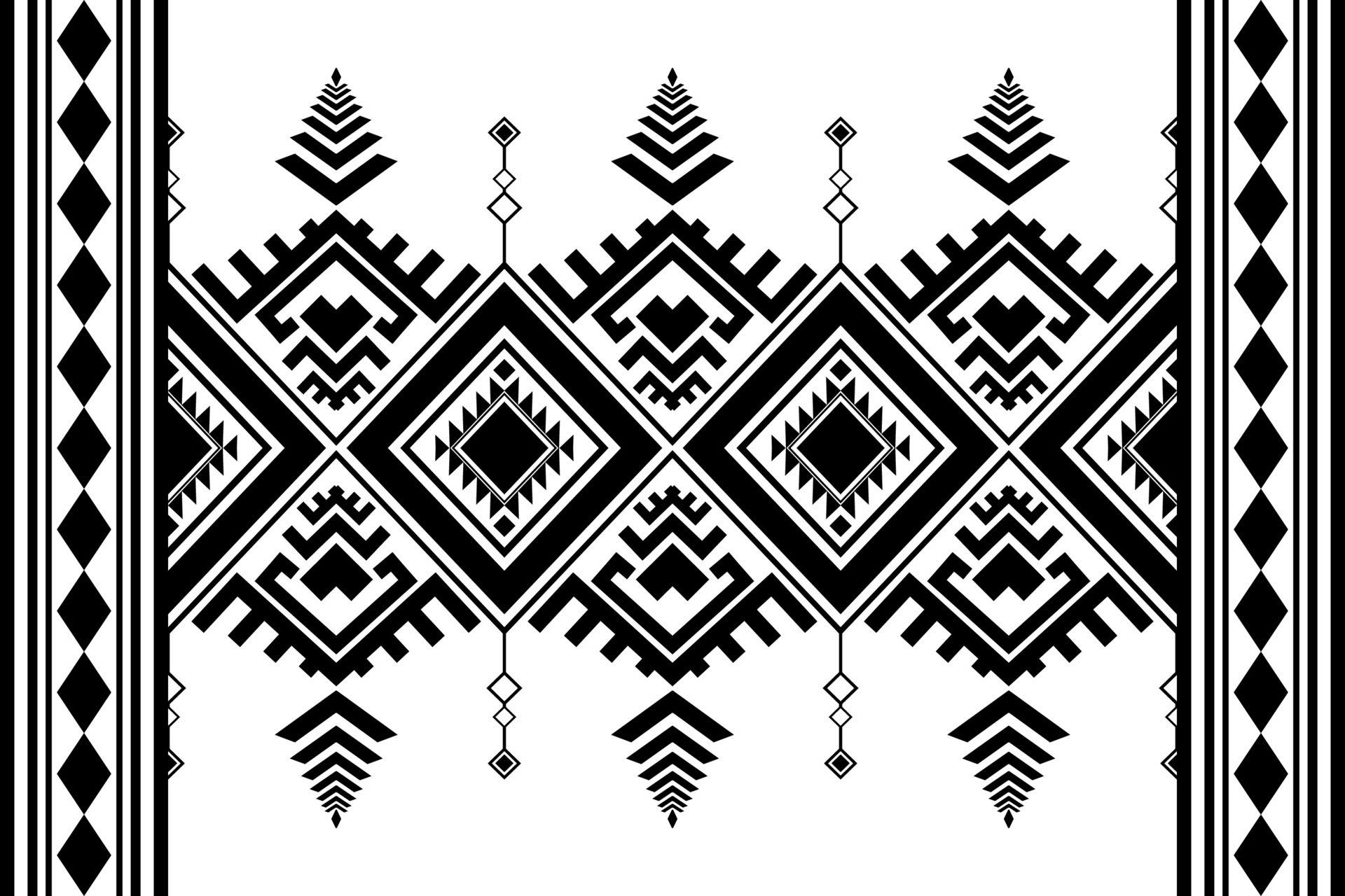 Black and white seamless pattern carpet 46447380 Vector Art at Vecteezy