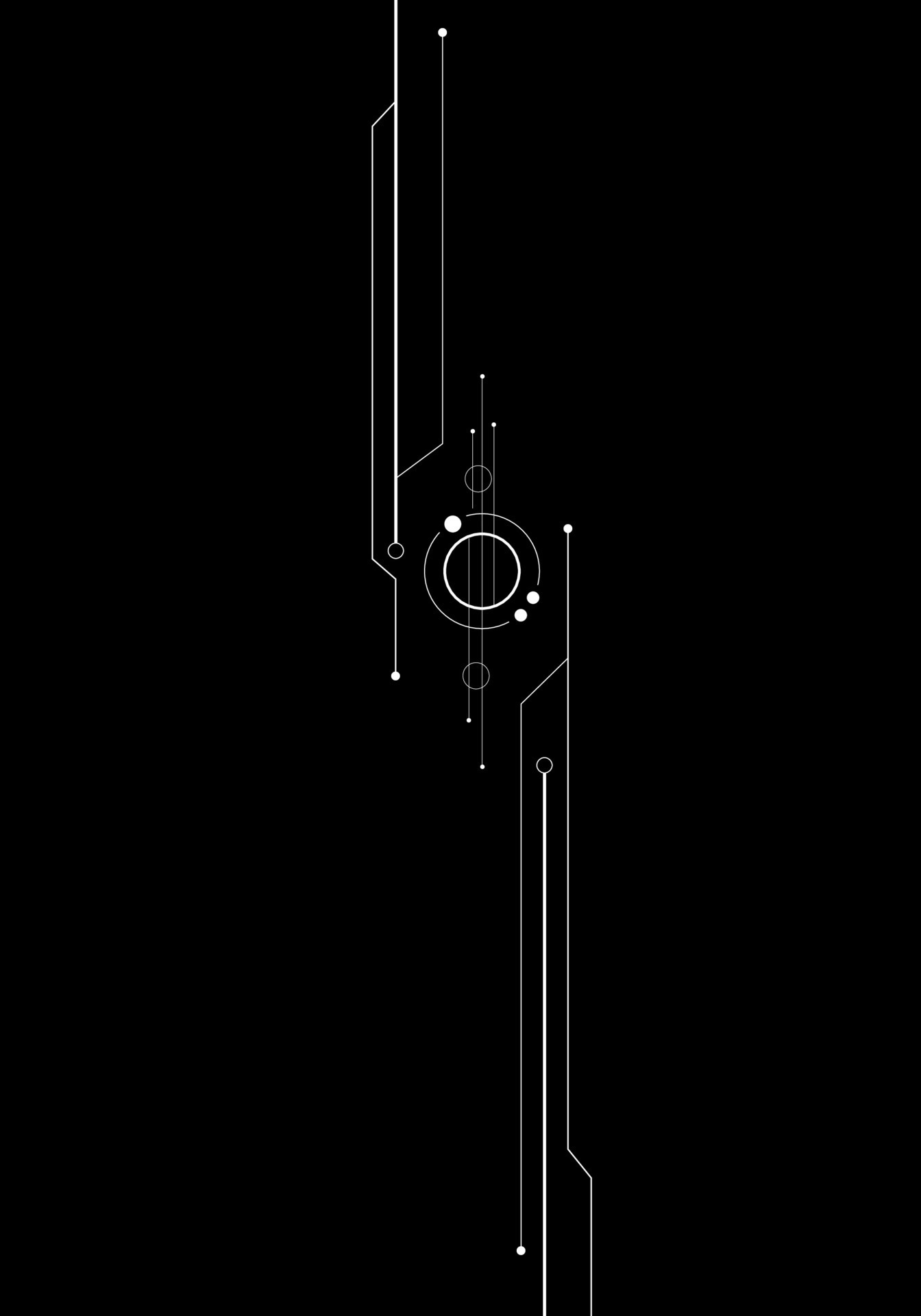 A simple abstract black and white futuristic computer chip background ...