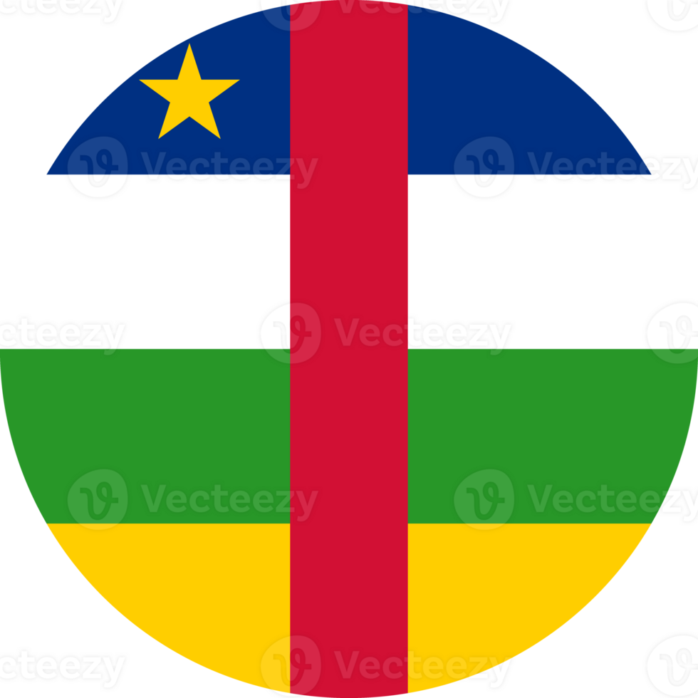 Central African Republic Flag Round Icon 46449833 Png