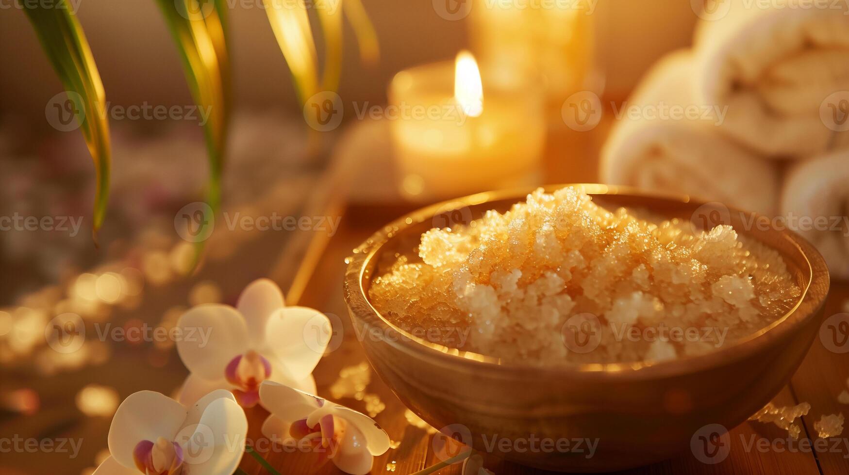Professional Photo Of A Body Scrub Treatment At A Spa Under Bright Clean Light Highlighting