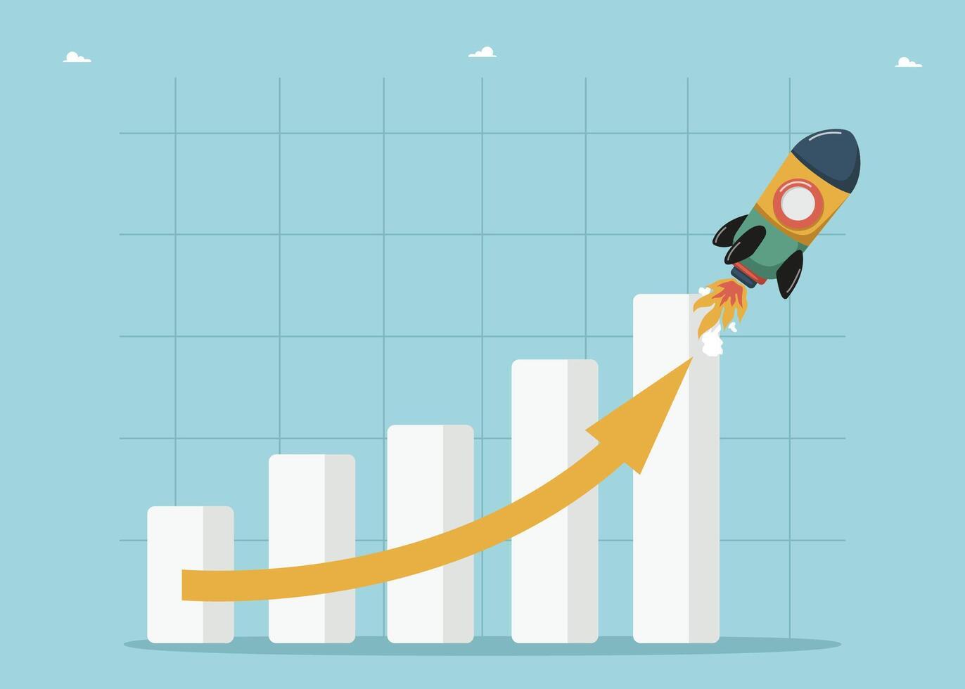 Rocket takes off up chart 46456257 Vector Art at Vecteezy Rocket takes off up chart 46456257 Vector Art at Vecteezy