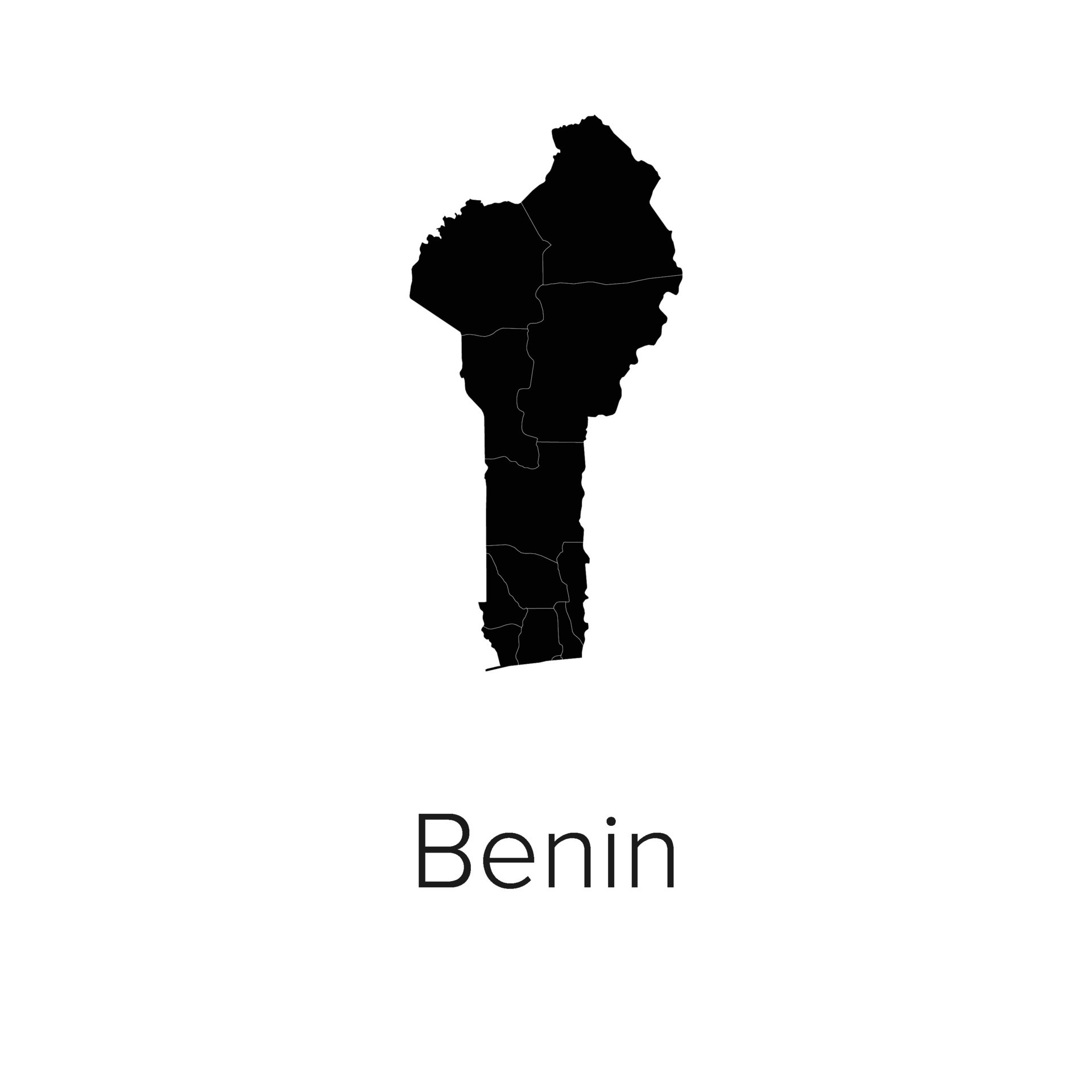 Benin Map Illustration - Silhouette, Outline, Benin Travel and Tourism ... Benin Map Illustration - Silhouette, Outline, Benin Travel and Tourism ...