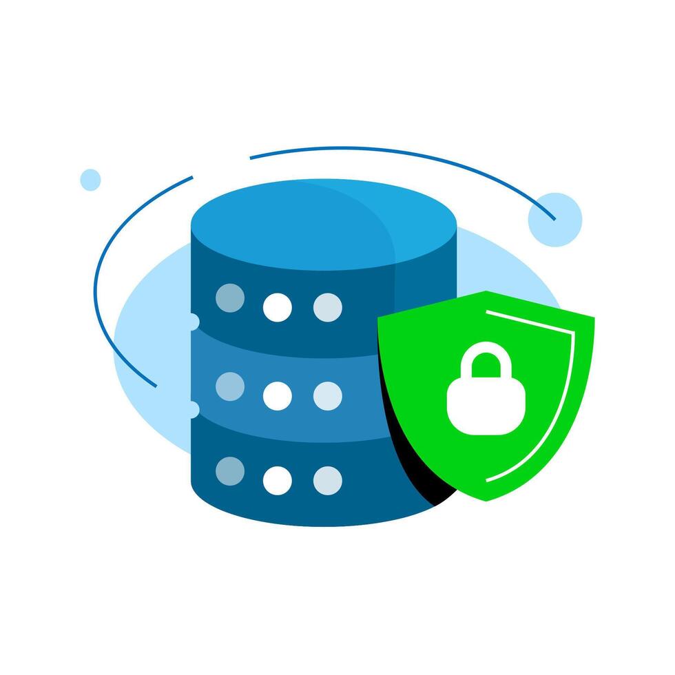 Data Protection Concept Illustration Flat Design Simple Modern Graphic Element For Landing Page
