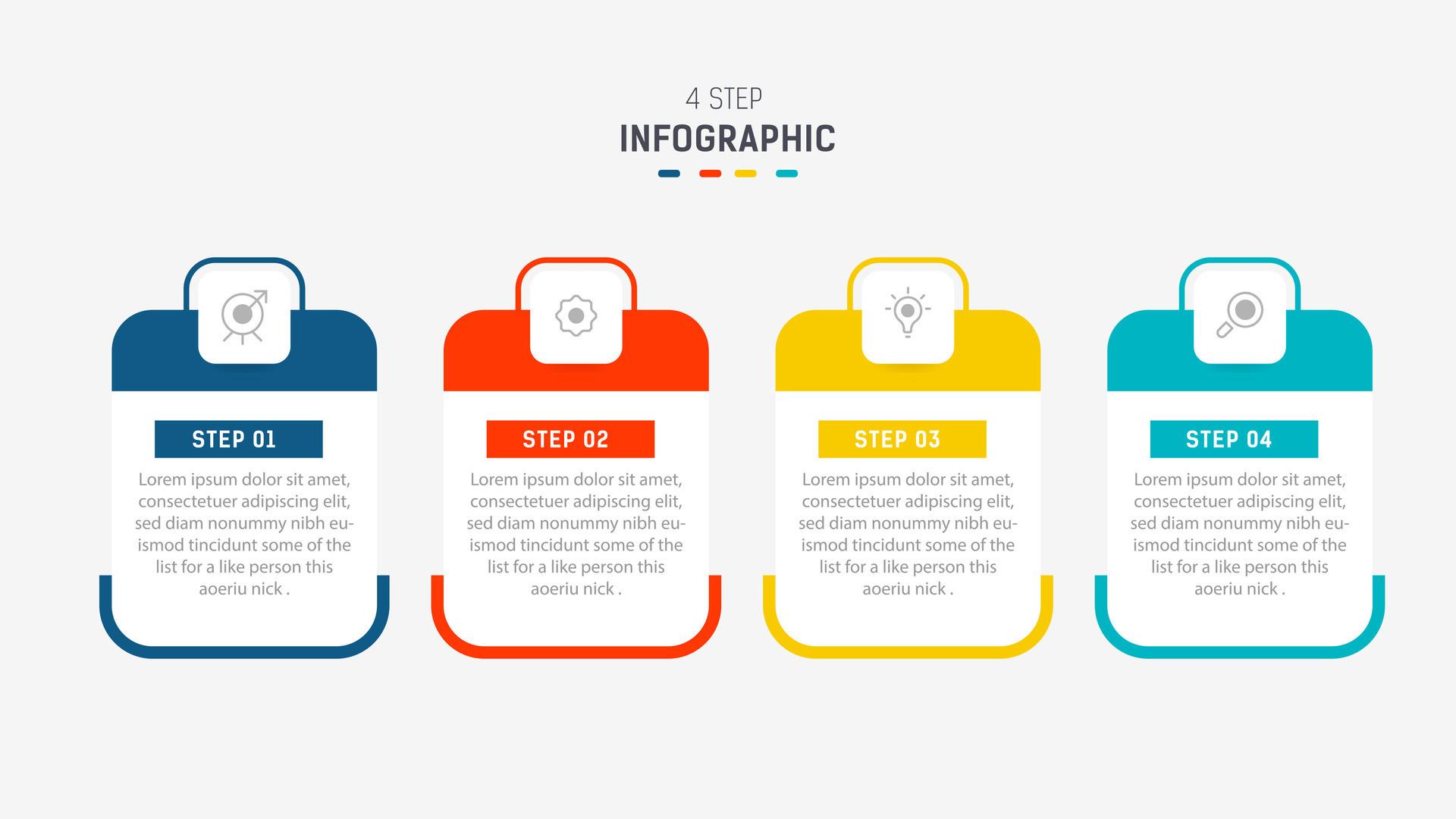 Three Step Infographic label design template with line icons. process ...