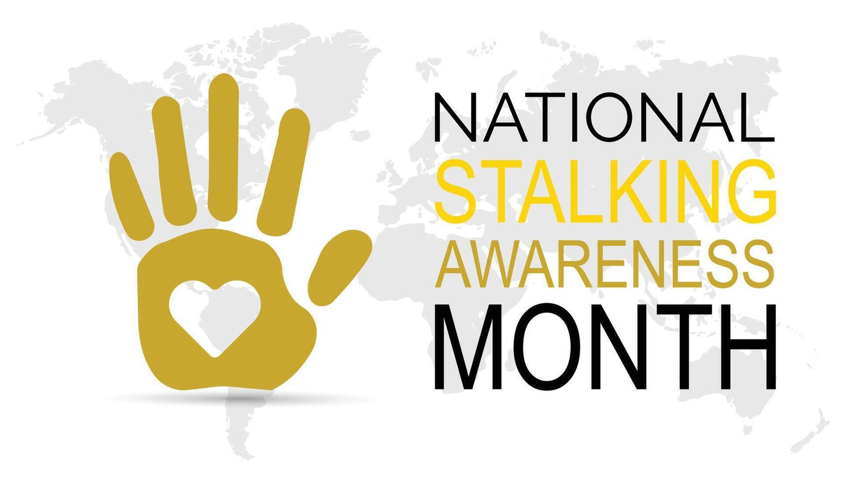Illustration On The Theme Of National Stalking Awareness Month Observed