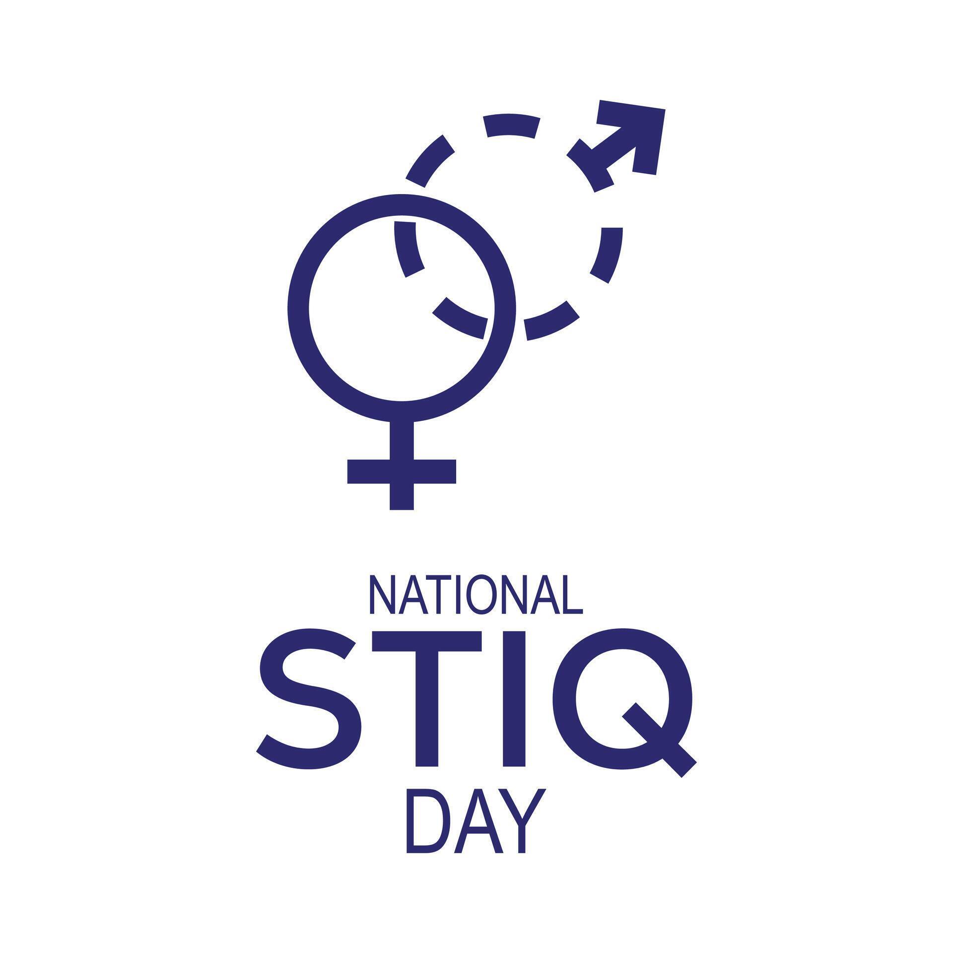 illustration on the theme of National sexually transmitted infection day STIQ observed each year ...