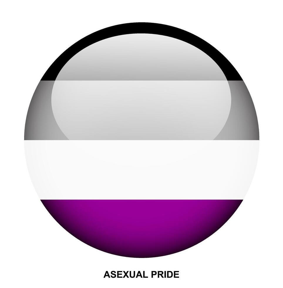 Asexual Pride Flag Button On White Background 46467677 Vector Art At