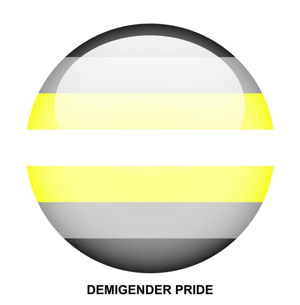 Demigender Pride Flag Button On White Background 46467679 Vector Art At