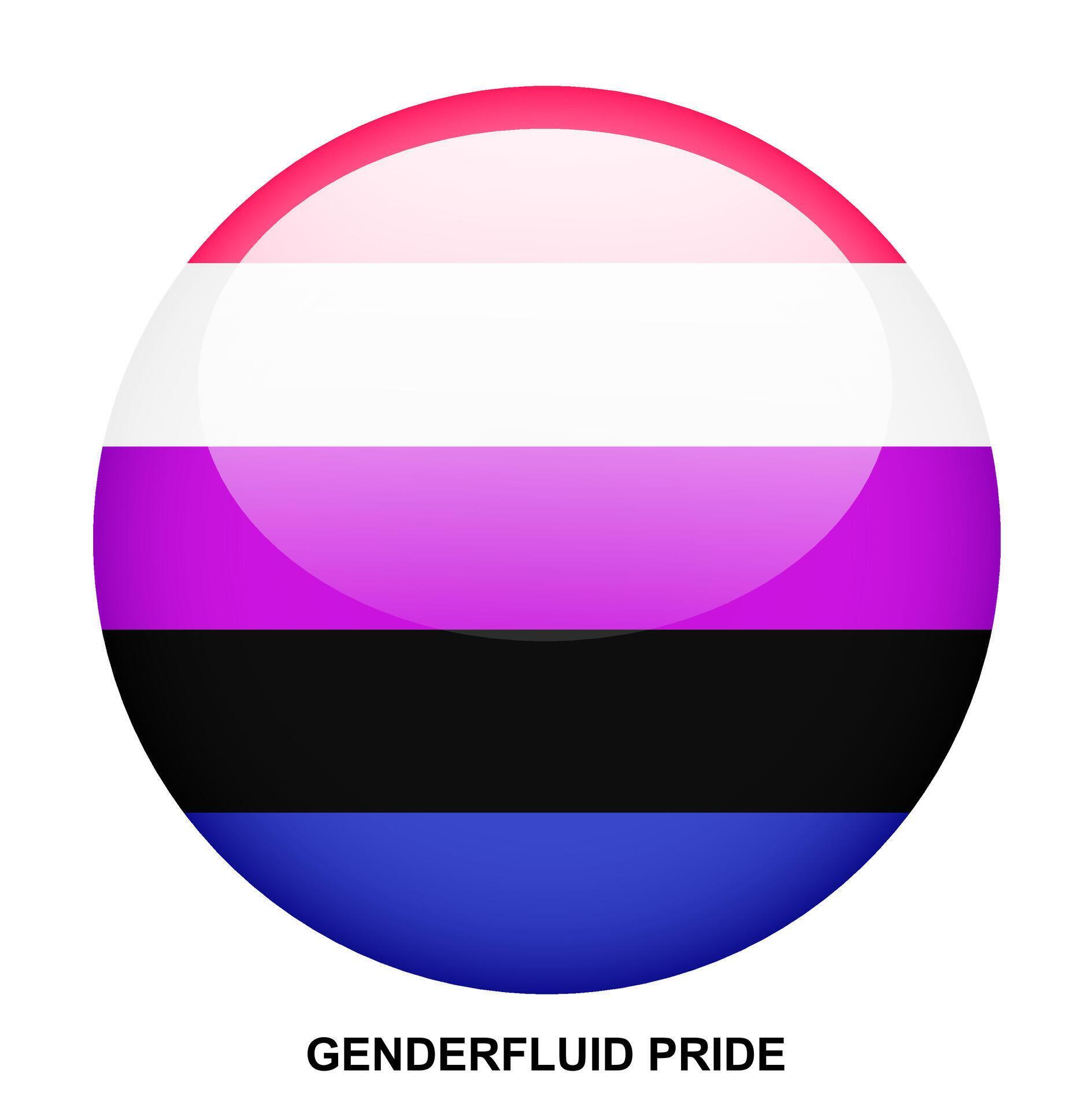 Genderfluid Pride Flag Button On White Background 46467692 Vector Art