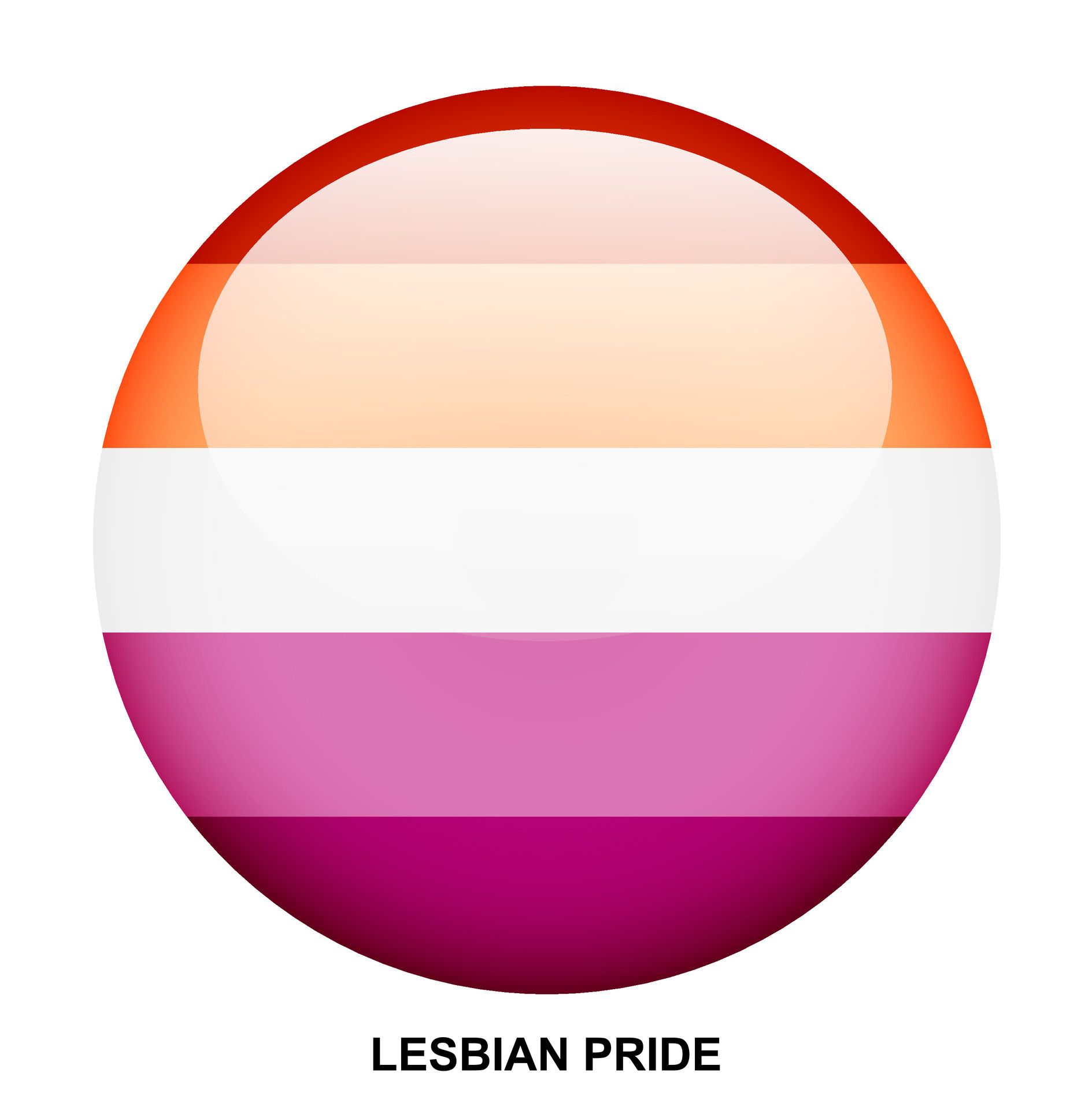 Lesbian Pride Flag Button On White Background 46467702 Vector Art At