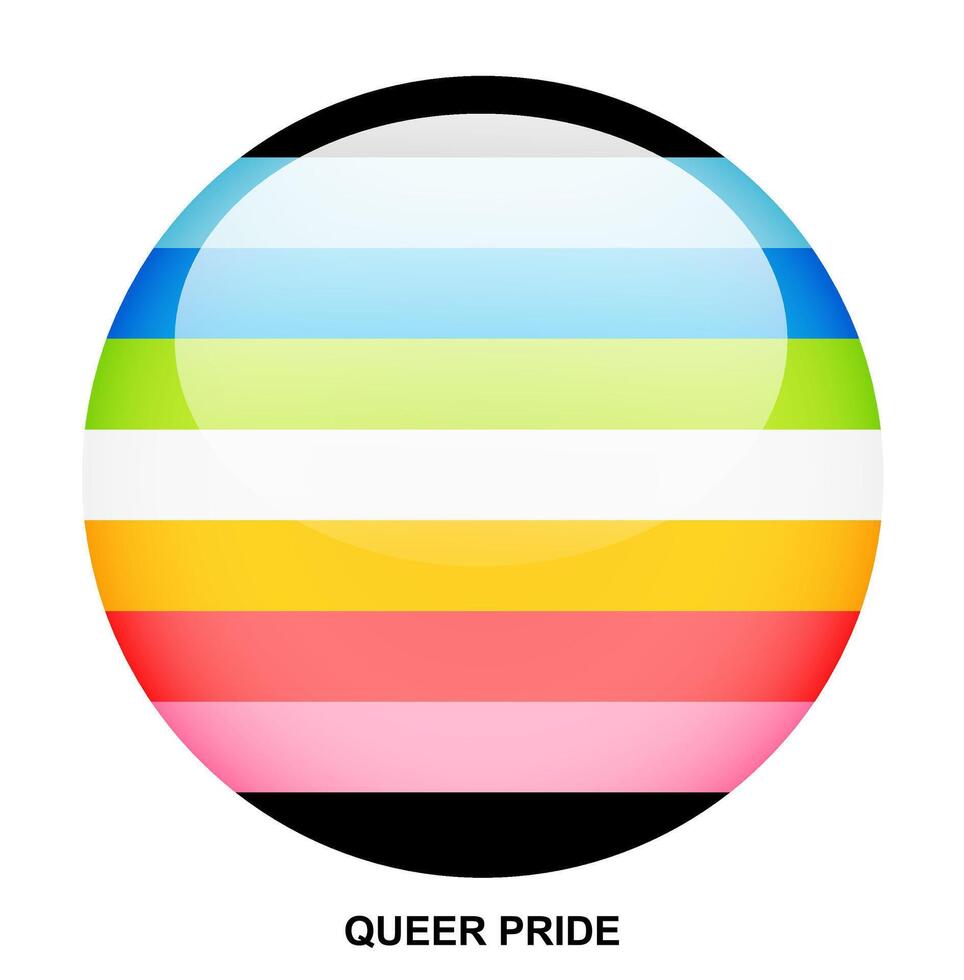Queer Pride Flag Button On White Background 46467708 Vector Art At Vecteezy