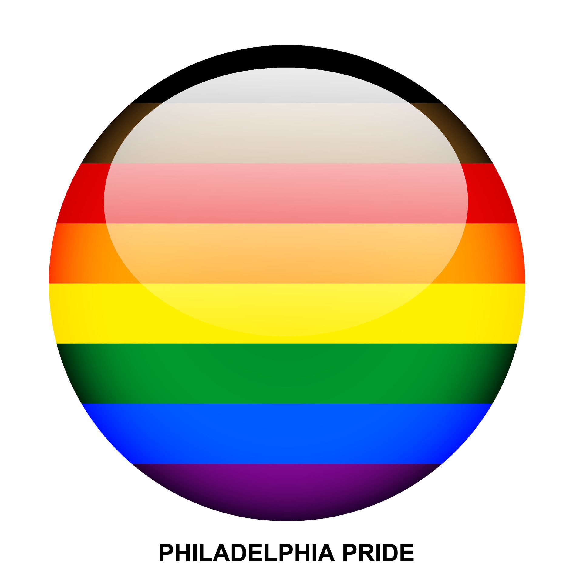 Philadelphia Pride Flag Button On White Background 46467726 Vector Art