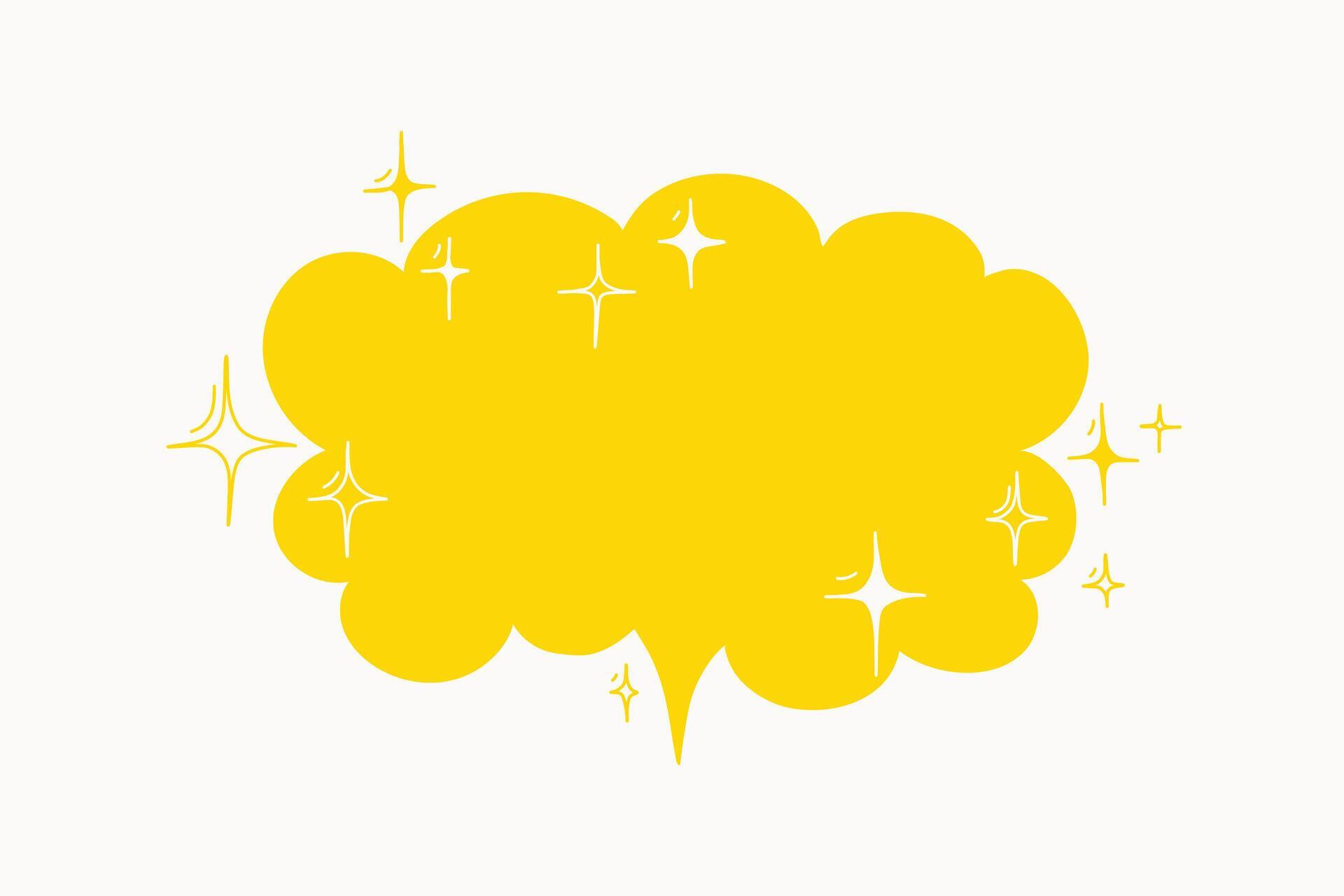 Hand Drawn Funny Speech Bubble Shape Communication Icon Background
