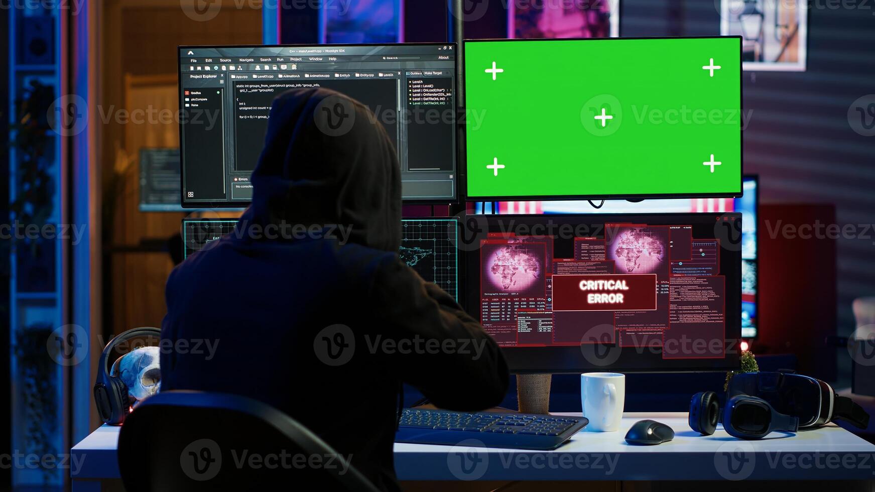 Rogue programmer using green screen PC to hack firewalls, getting ... Rogue programmer using green screen PC to hack firewalls, getting ...