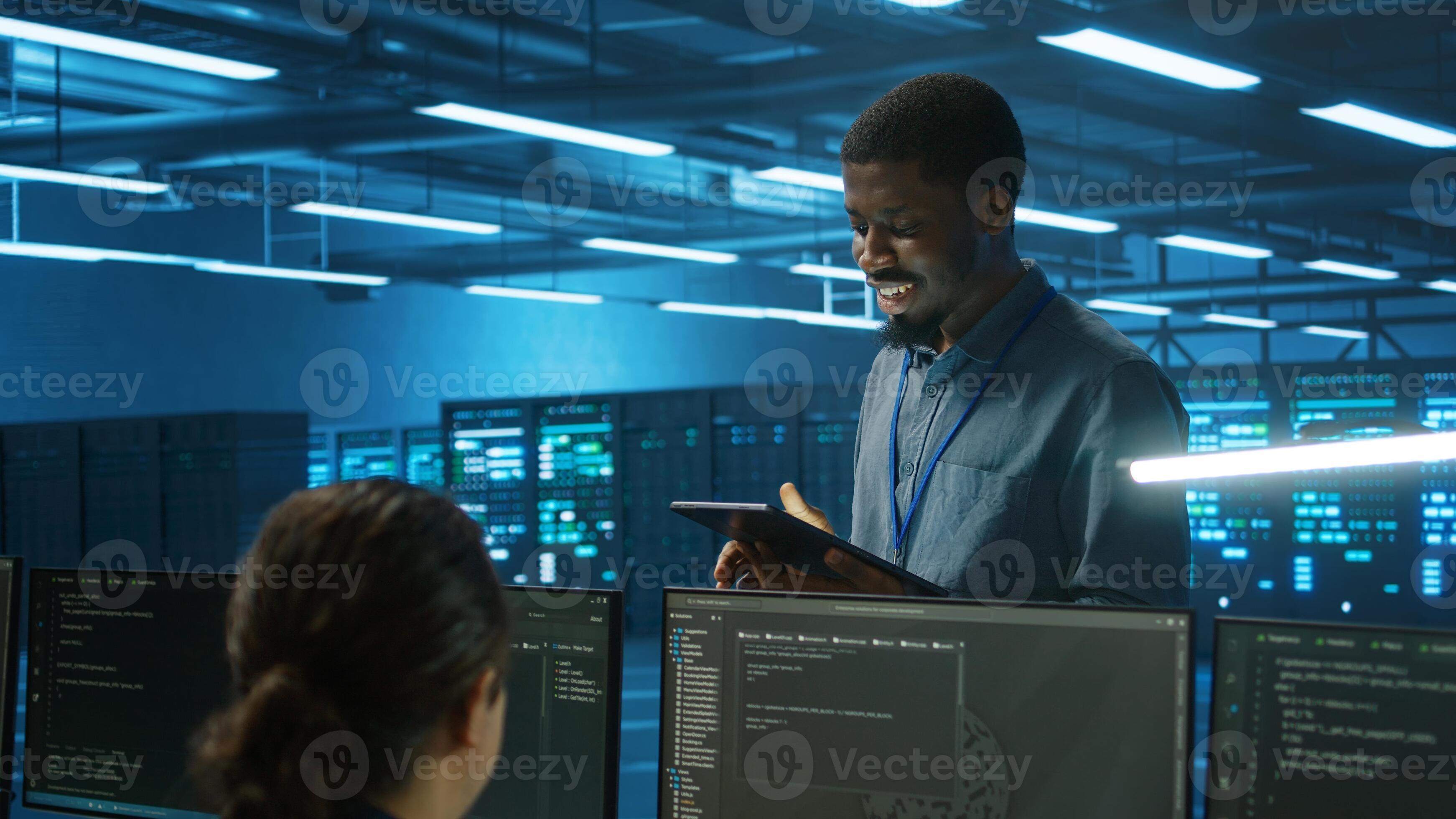 It Expert In Server Hub Ensuring Valuable Data Remains Shielded From