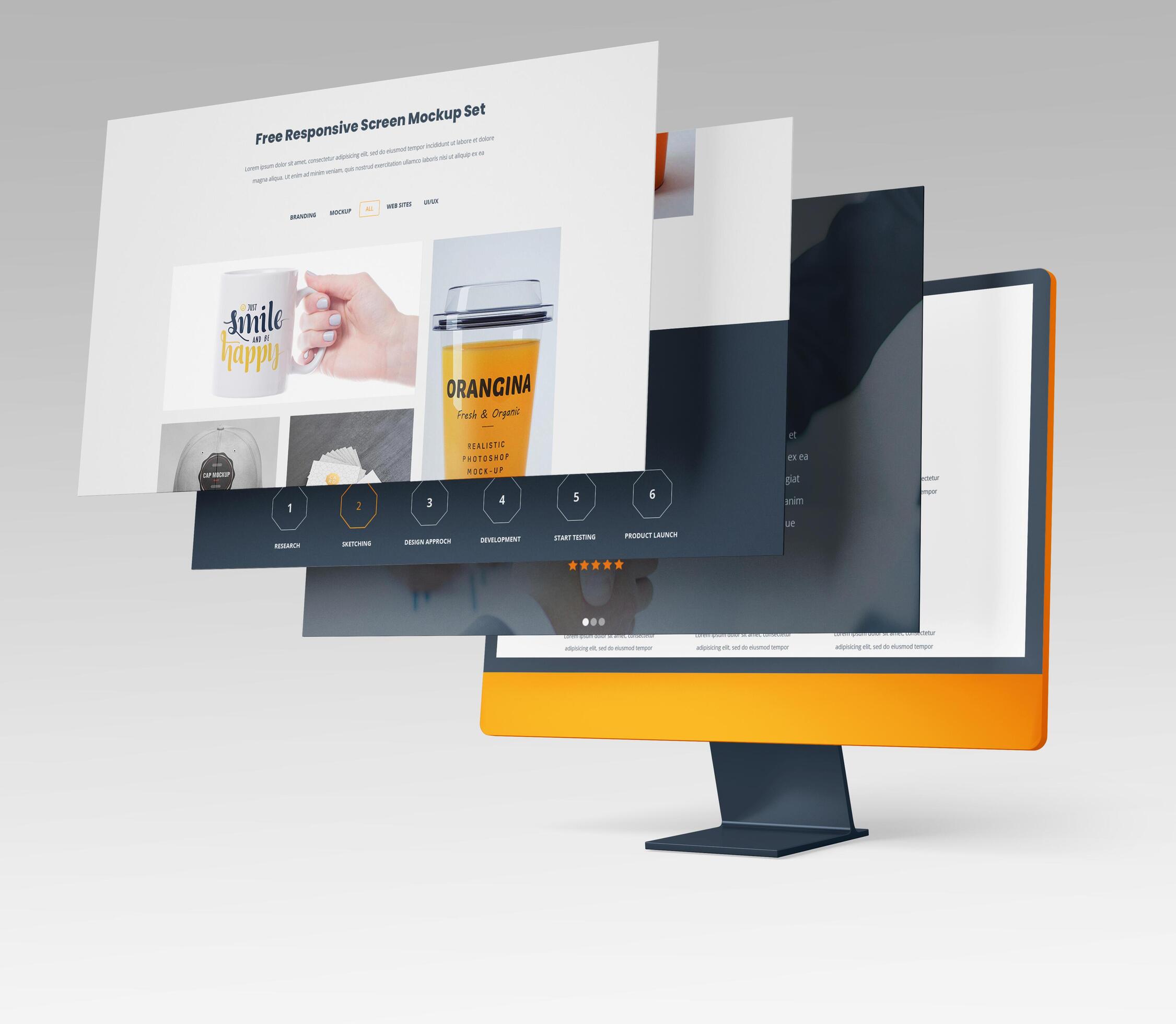 Realistic Smartphone Mockup Device Ui Ux Mockup For Presentation Template Cellphone Frame