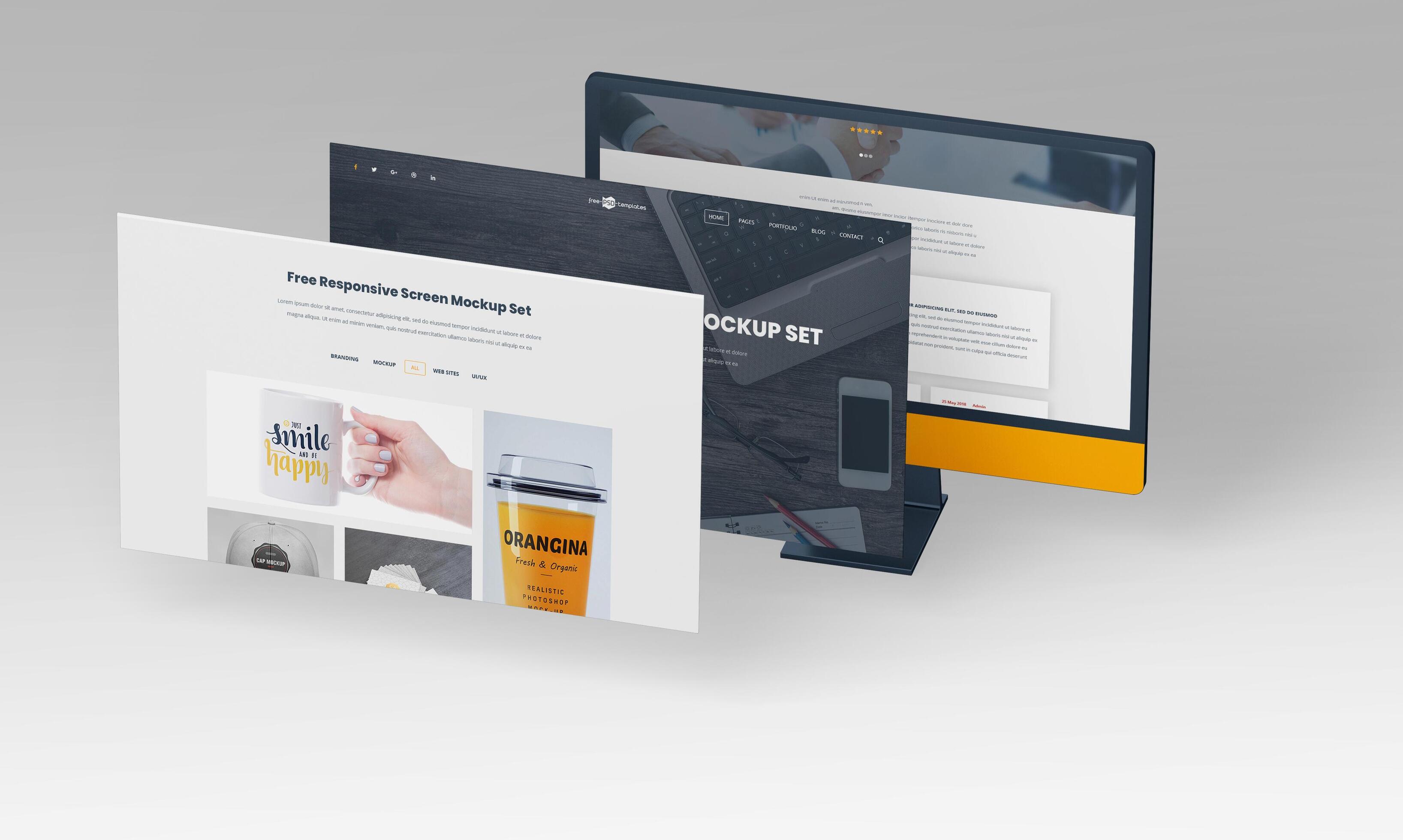 Realistic Smartphone Mockup Device Uiux Mockup For Presentation