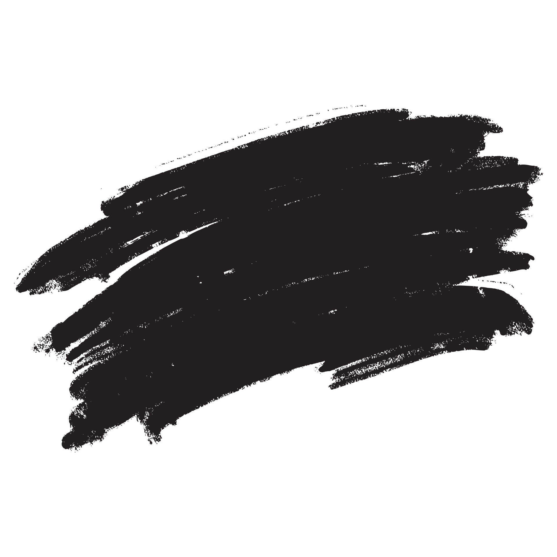 brush strokes, brushes, lines, black paint, grunge. hand drawn graphic ...