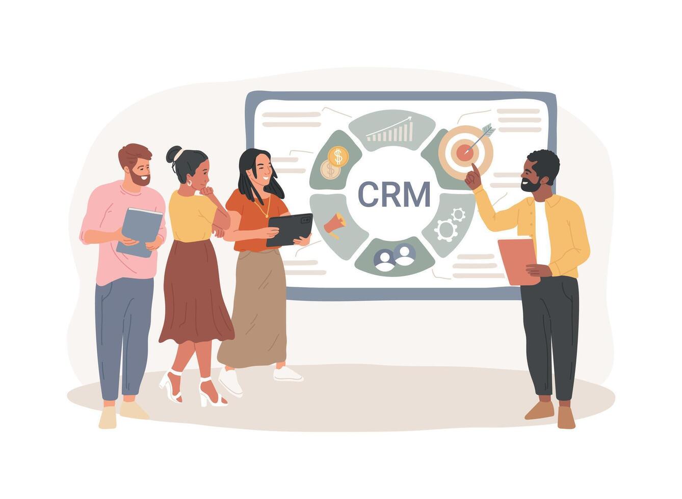 Customer relationship management isolated concept illustration ... Customer relationship management isolated concept illustration ...
