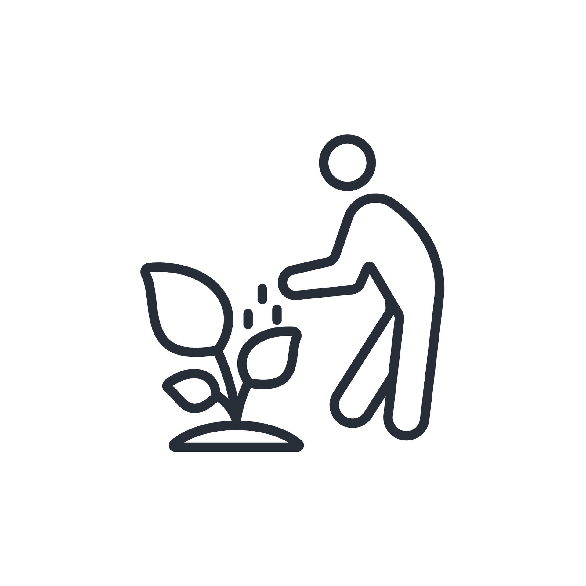 Cultivar Icono Editable Trazolineal Estilo Firmar Para Utilizar Web Diseñologotiposímbolo