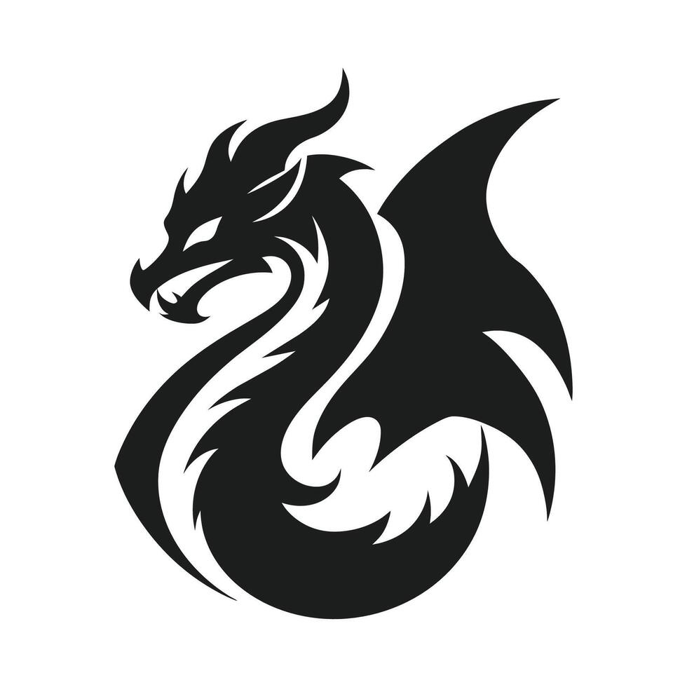 Dragon head logo 46492875 Vector Art at Vecteezy