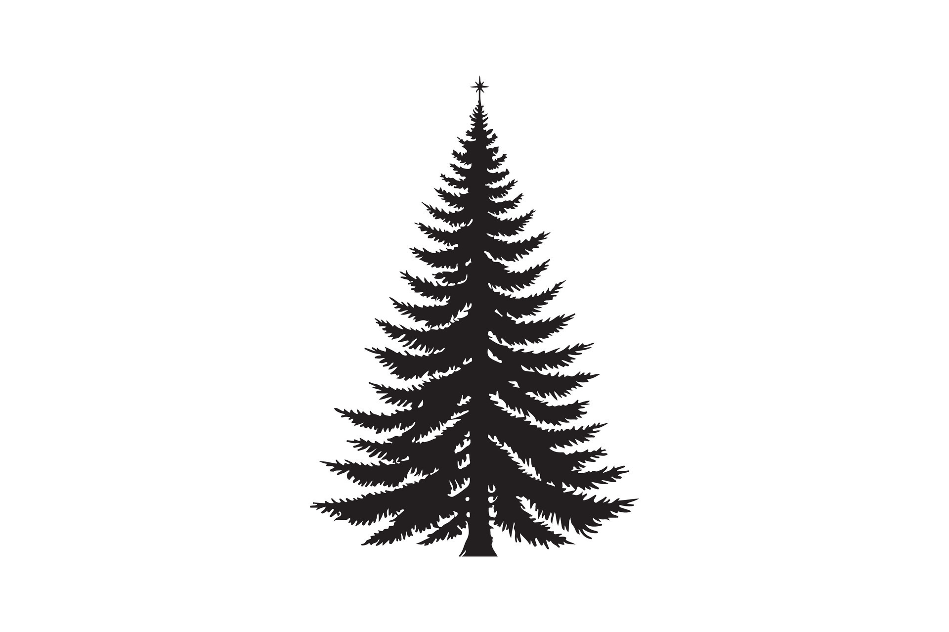 Pine Tree silhouette art illustration. 46493569 Vector Art at Vecteezy