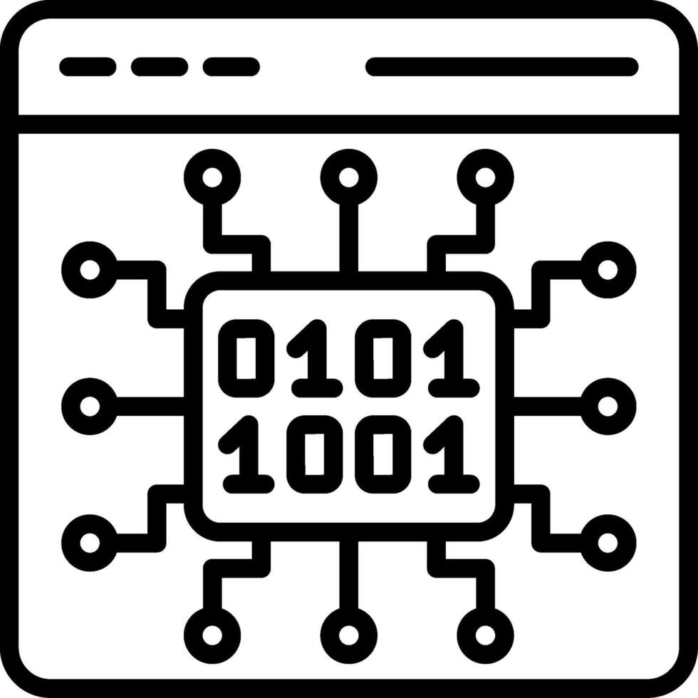 Binary Code Line Icon Design 46494008 Vector Art At Vecteezy