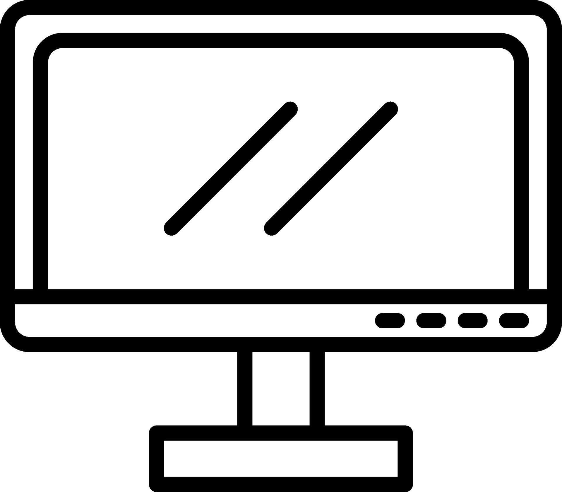 Monitor Screen Line Icon Design 46494372 Vector Art at Vecteezy