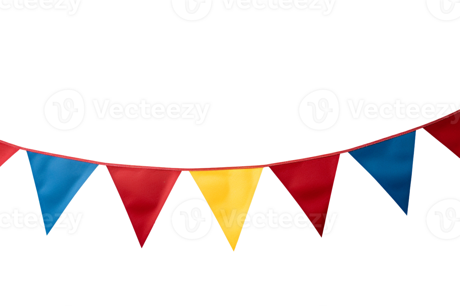 Colorful party pennant triangles isolated on transparent background ...