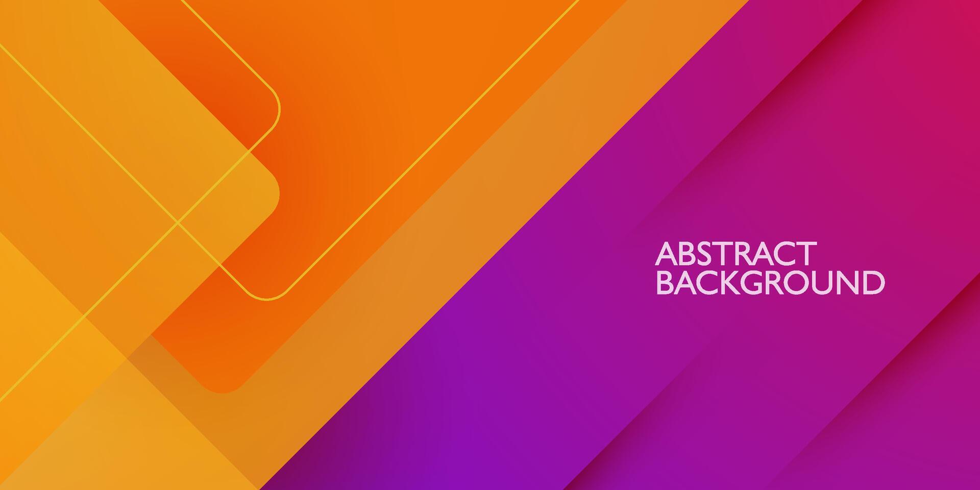 Abstract geometric futuristic background with colorful bright orange and purple gradient ...