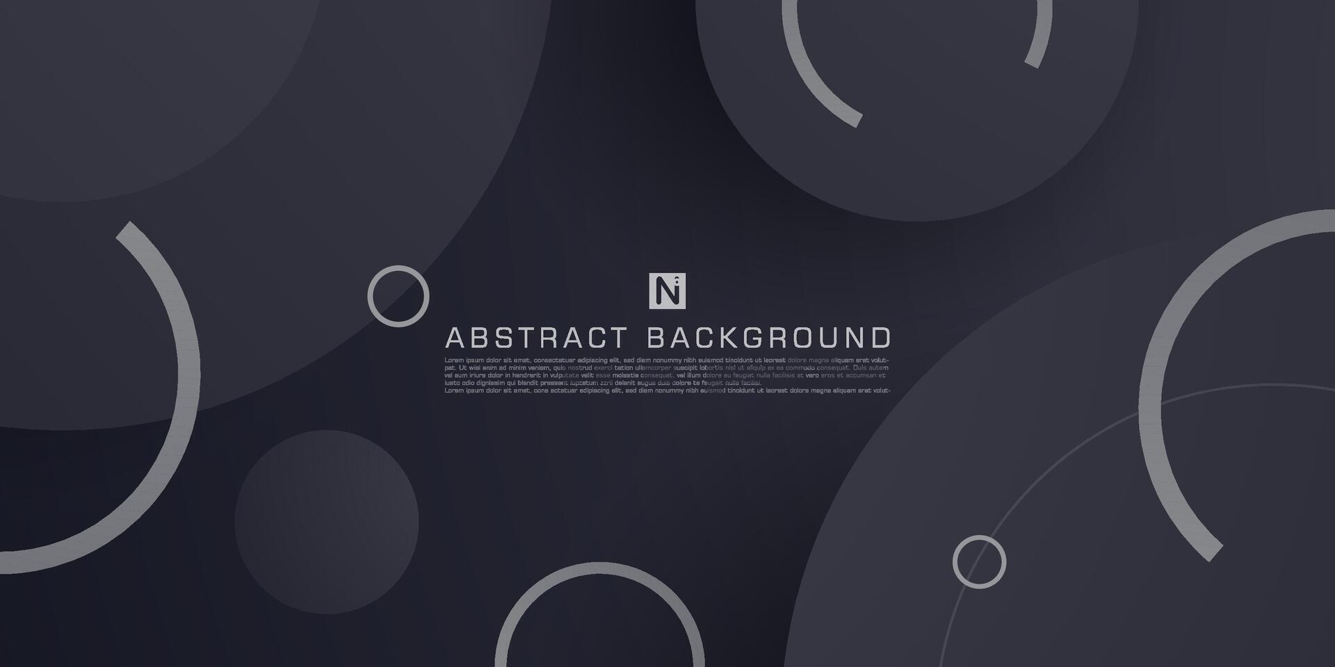 Dark Gray Gradient Illustration Background With Curved And Circle Shapes Abstract 3d Background