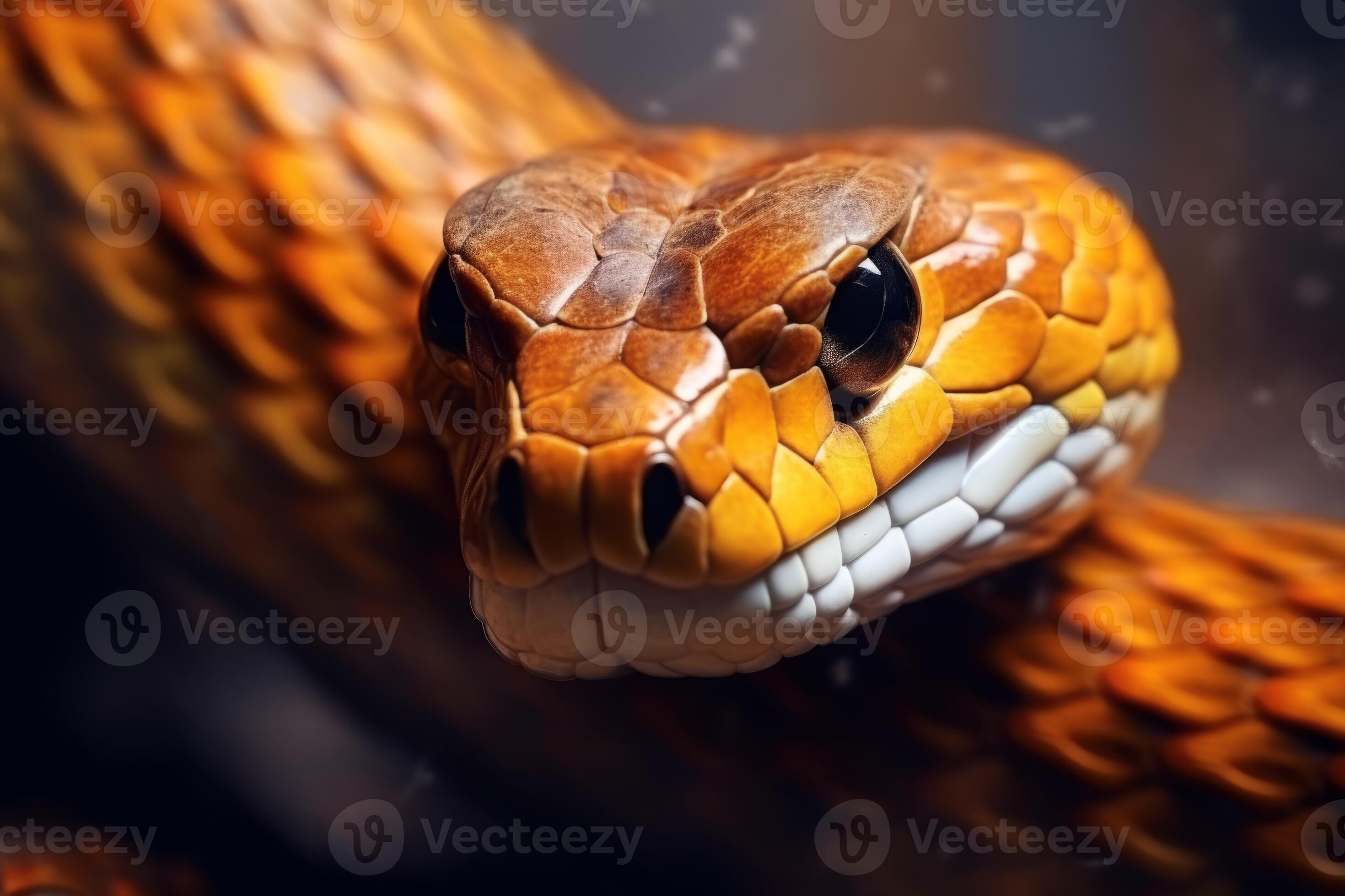 Colorful snake python cobra viper forest hiding waiting for prey ...