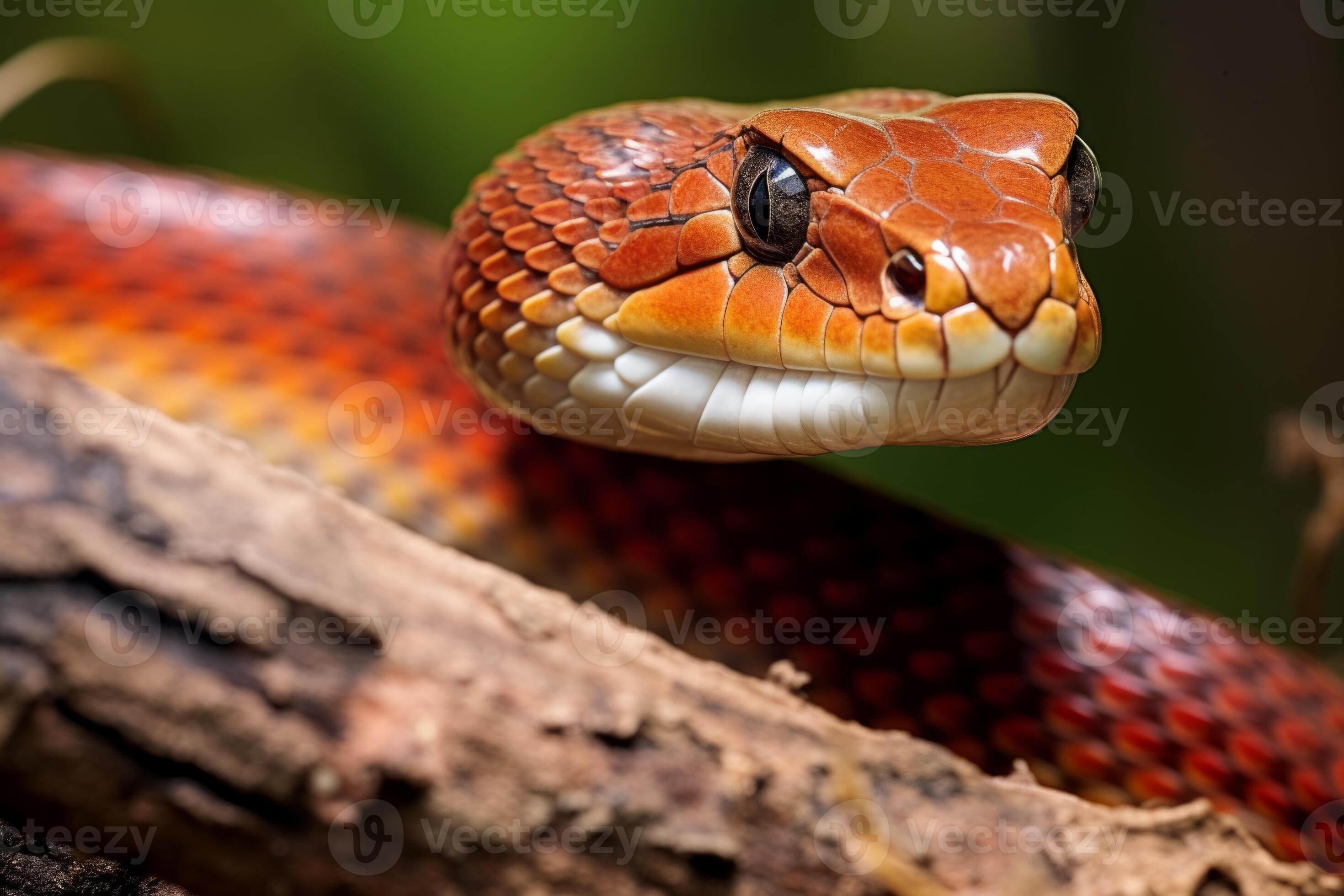Colorful snake python cobra viper forest hiding waiting for prey ...