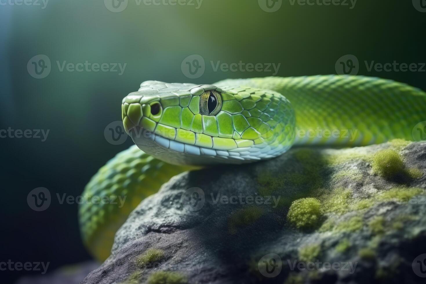 Colorful snake python cobra viper forest hiding waiting for prey ...