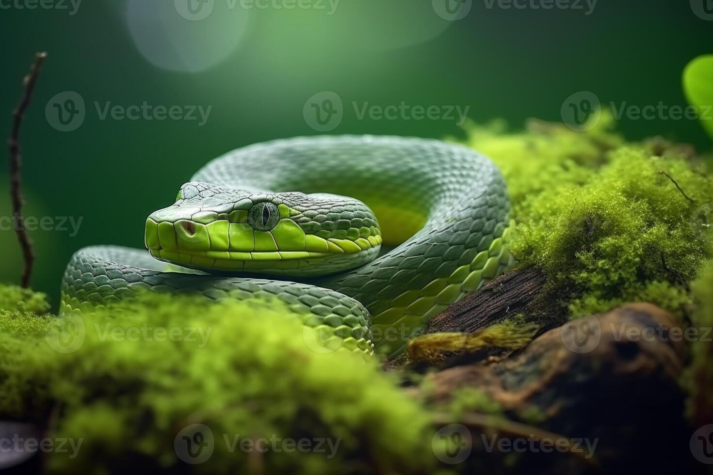 Colorful snake python cobra viper forest hiding waiting for prey ...