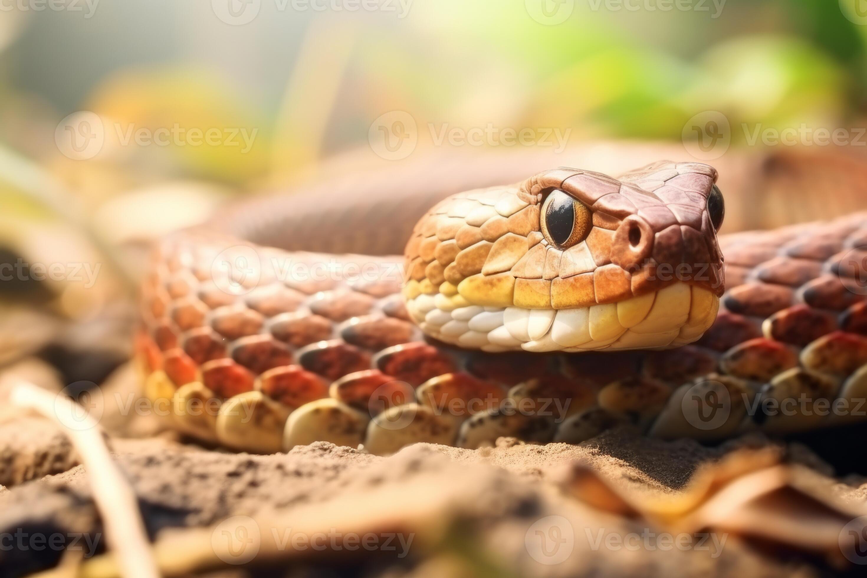 Colorful snake python cobra viper forest hiding waiting for prey ...