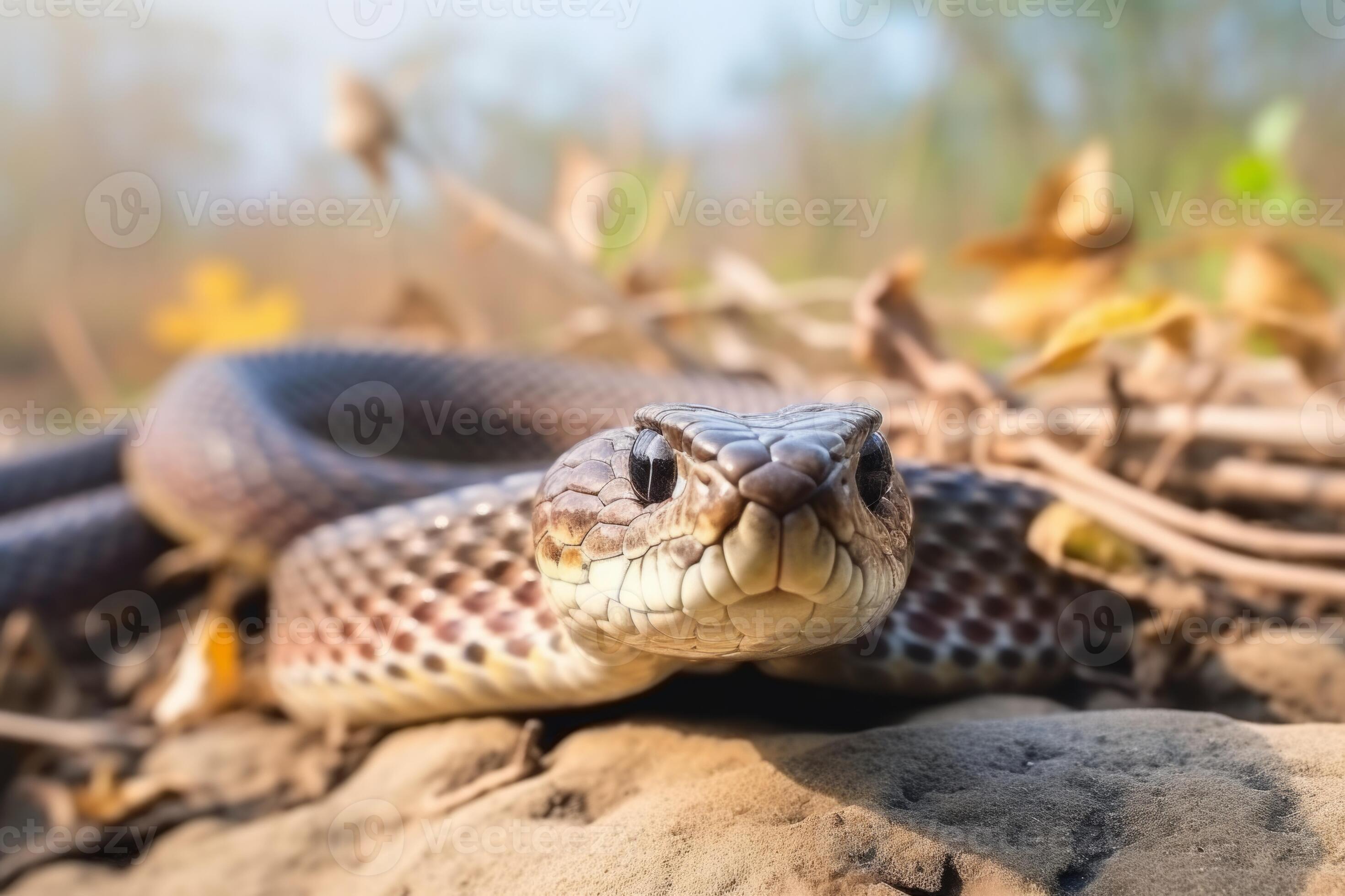 Colorful snake python cobra viper forest hiding waiting for prey ...