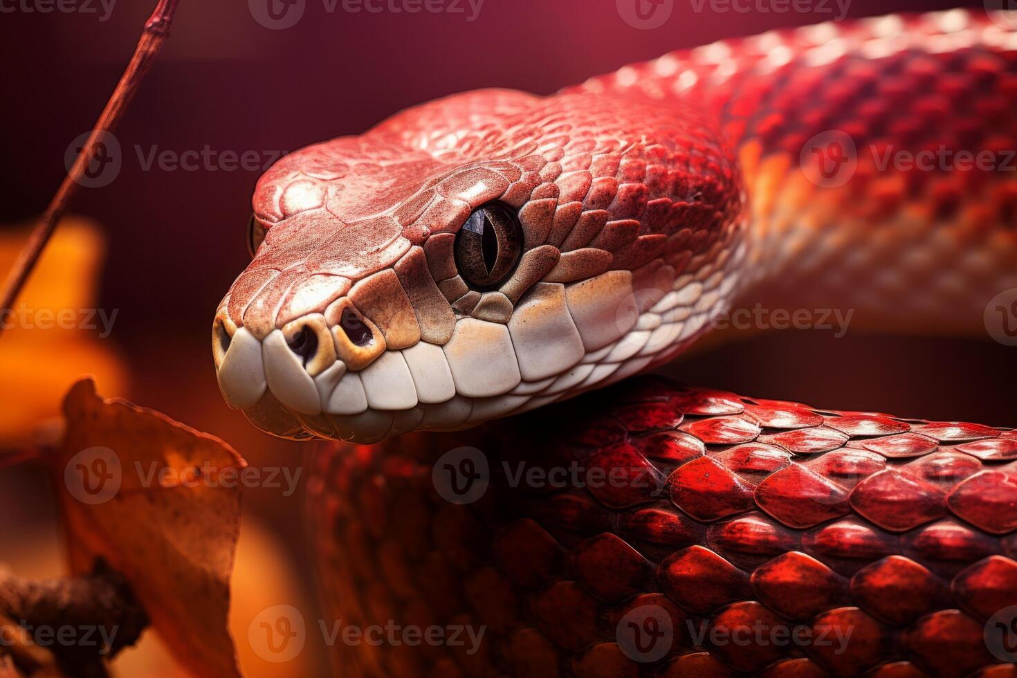 Colorful snake python cobra viper forest hiding waiting for prey ...