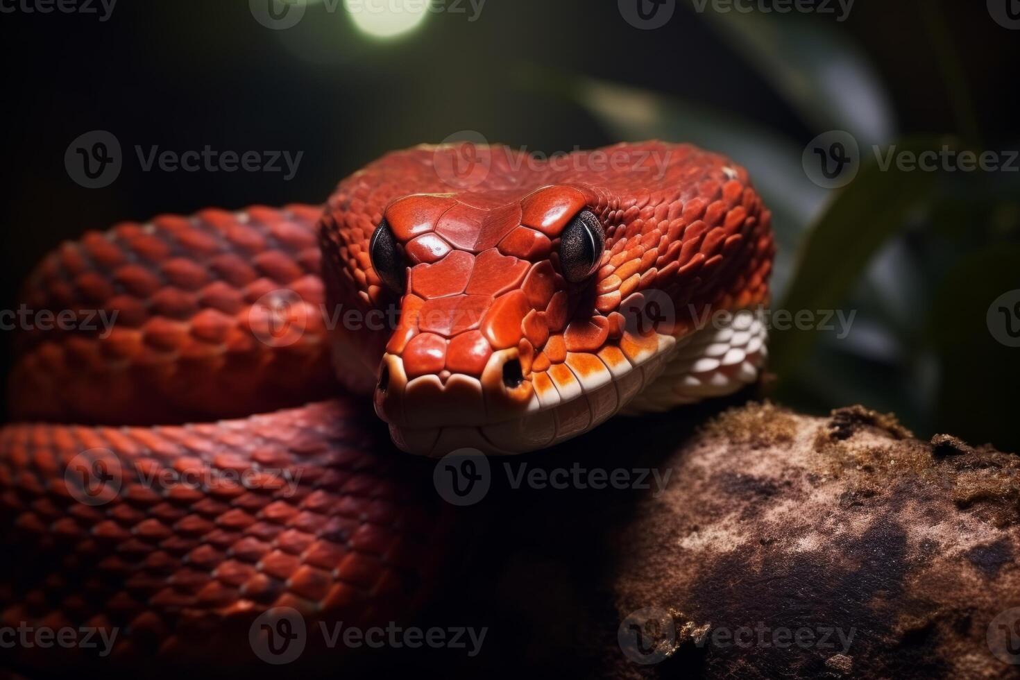 Colorful snake python cobra viper forest hiding waiting for prey ...