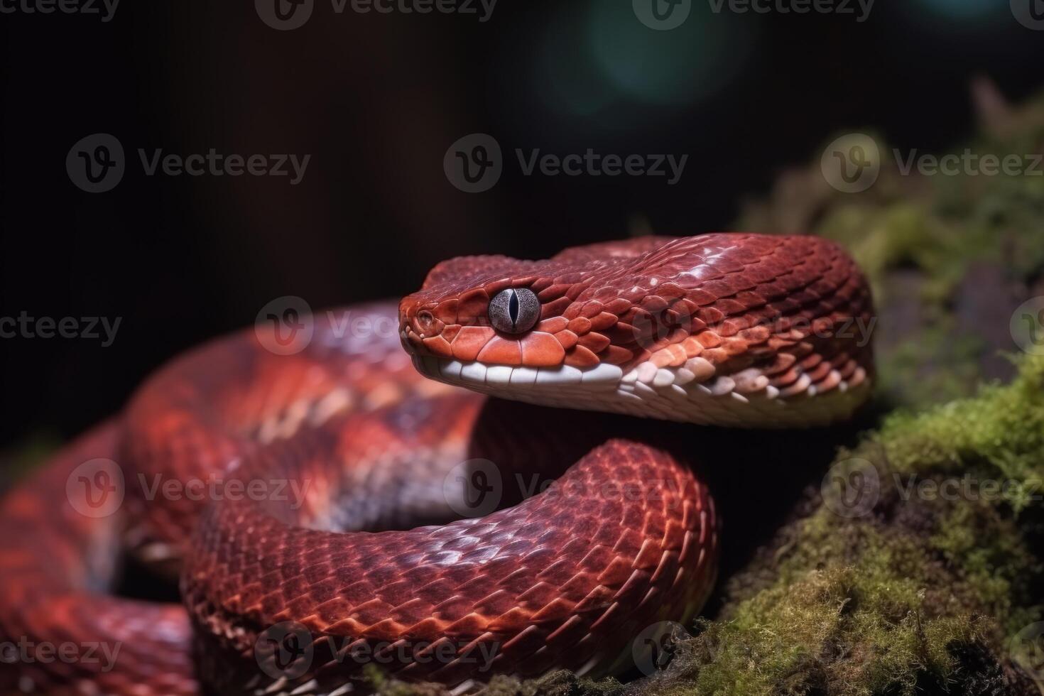 Colorful snake python cobra viper forest hiding waiting for prey ...