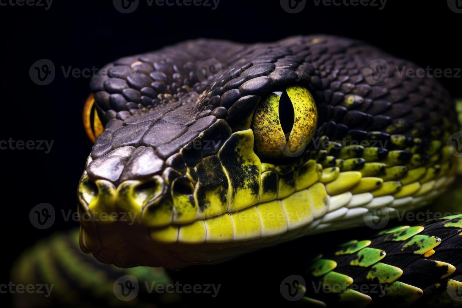 Colorful snake python cobra viper forest hiding waiting for prey ...