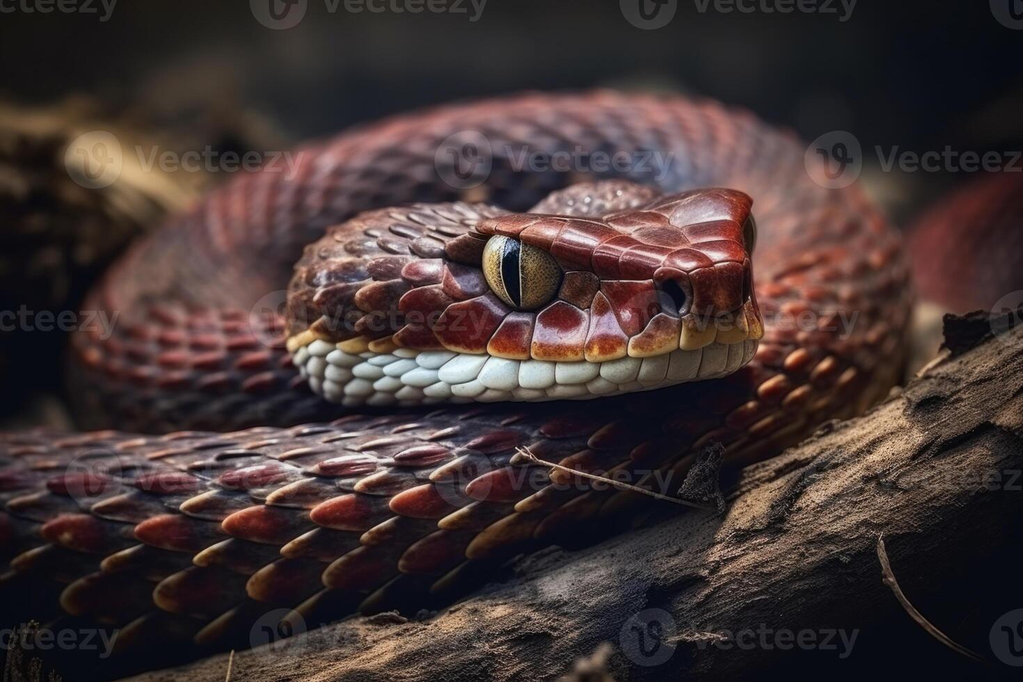 Colorful snake python cobra viper forest hiding waiting for prey ...