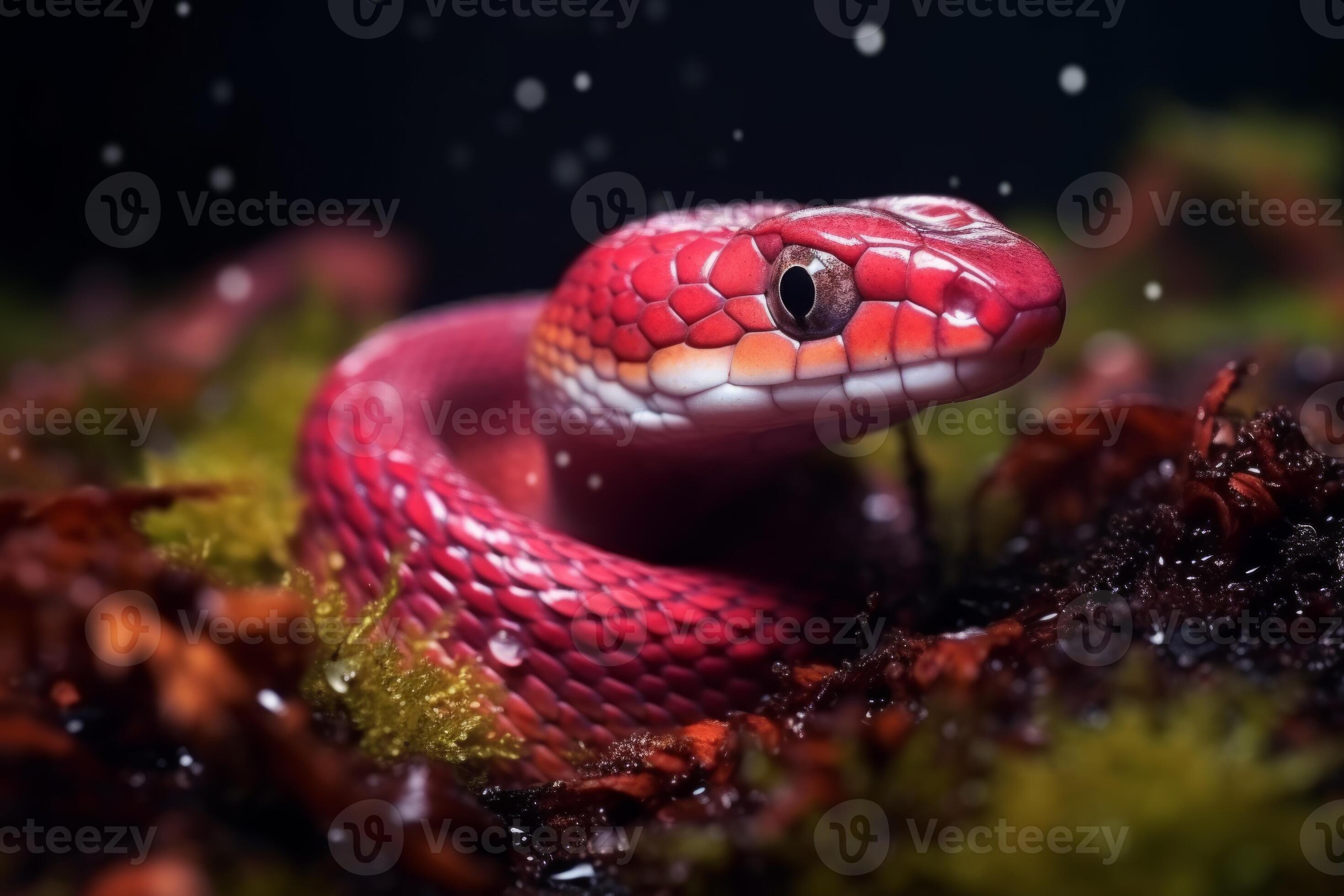 Colorful snake python cobra viper forest hiding waiting for prey ...