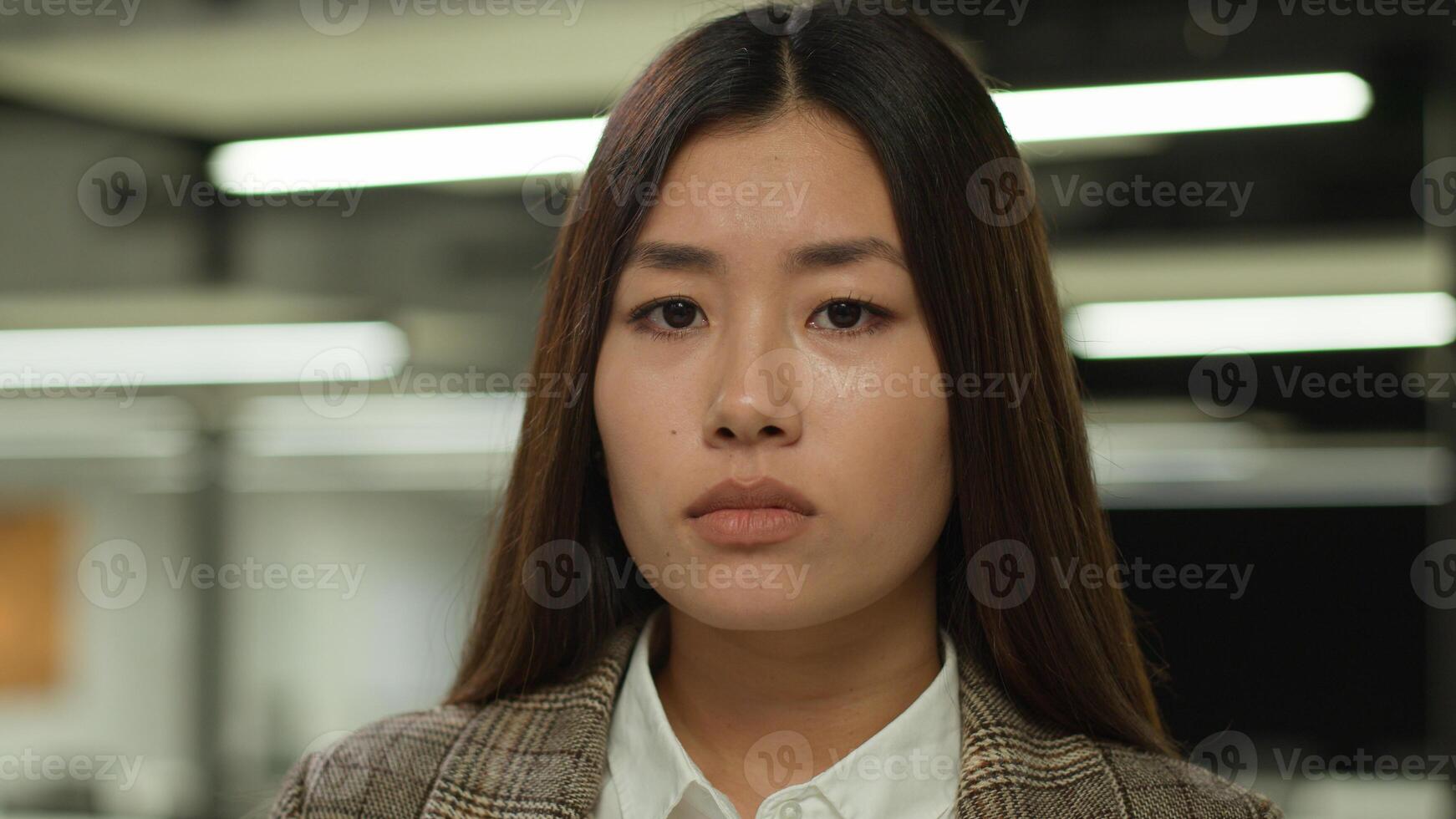 Close up negative bad problem trouble emotions female face portrait sad ...