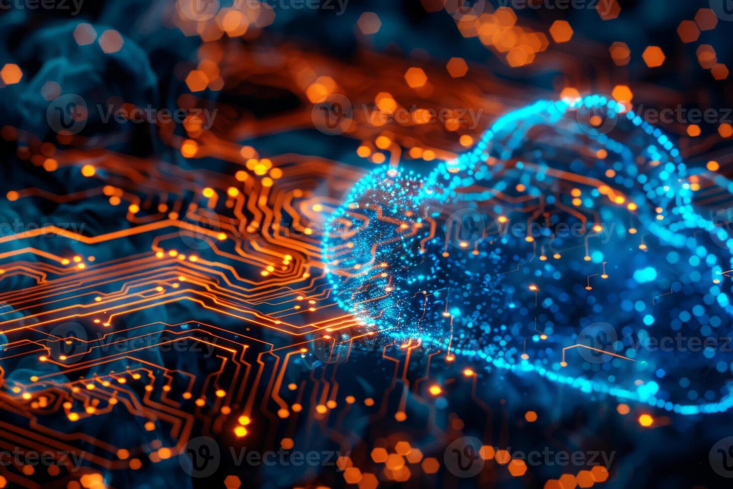 Cloud Computing Network Safe Encrypted Storage Personal Data Protection Verified Technology