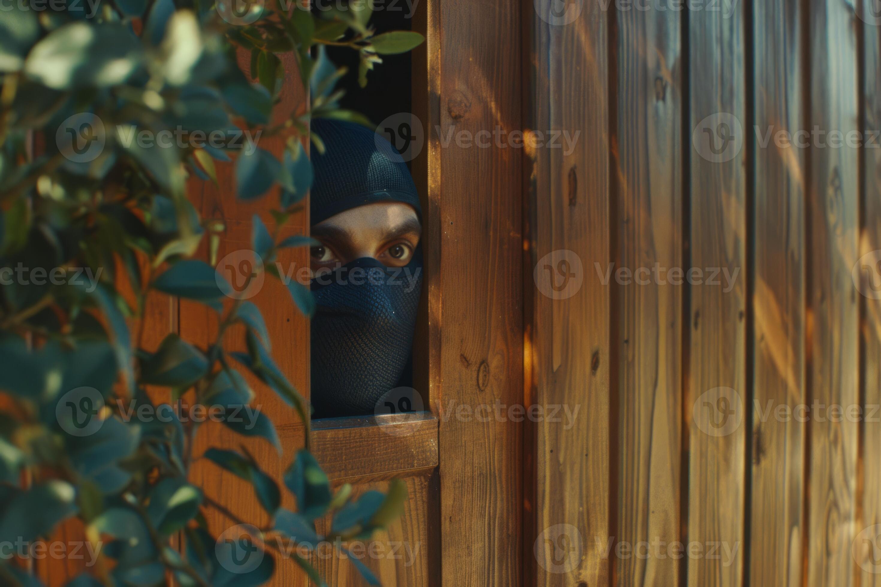 Burglar thief robbing house criminal activity robbery burglary mask crime scene stealing mugger ...