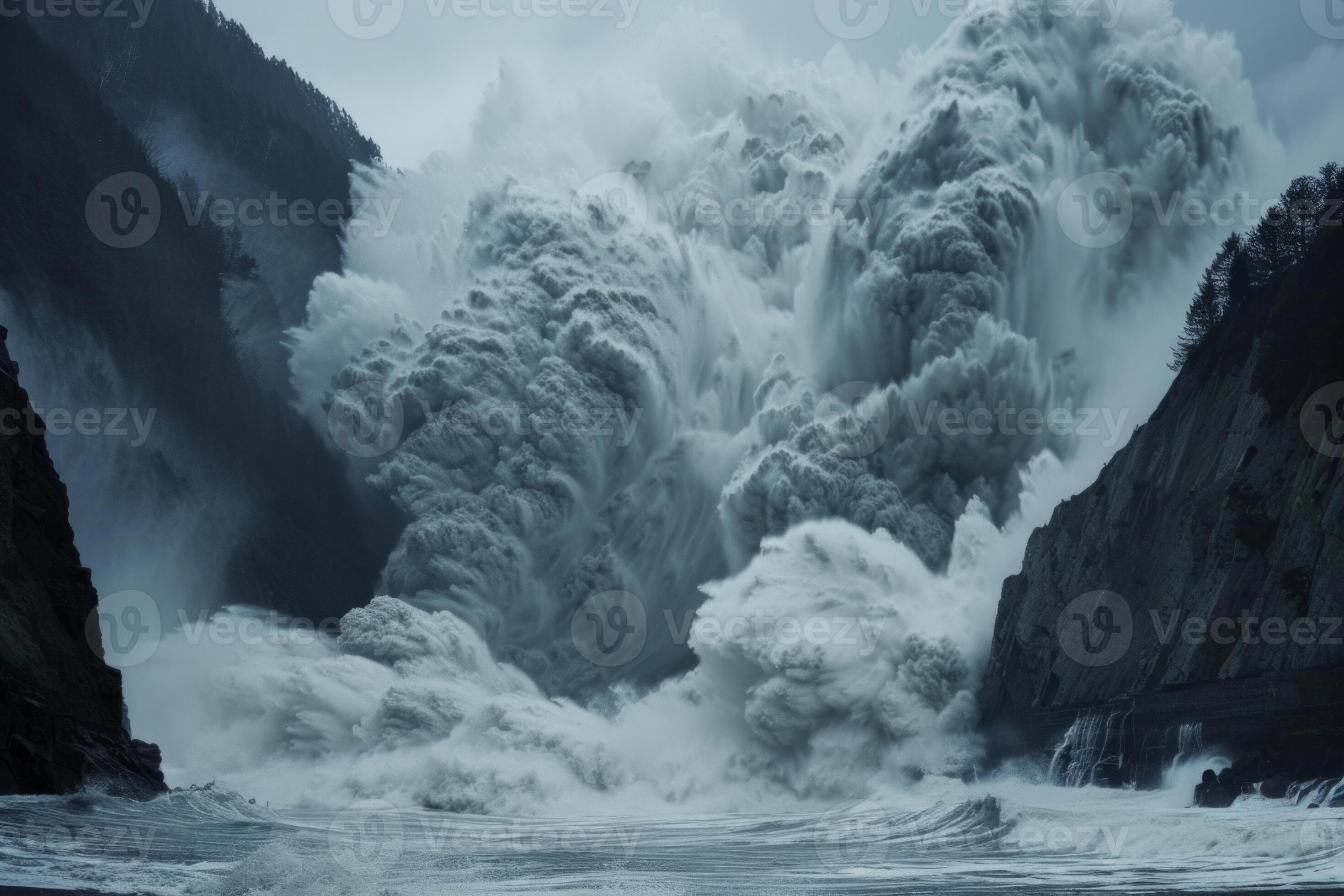 Tsunami Wave Flooding City Natural Disaster Horror Japan Indonesia Fillipines Chile Earthquake