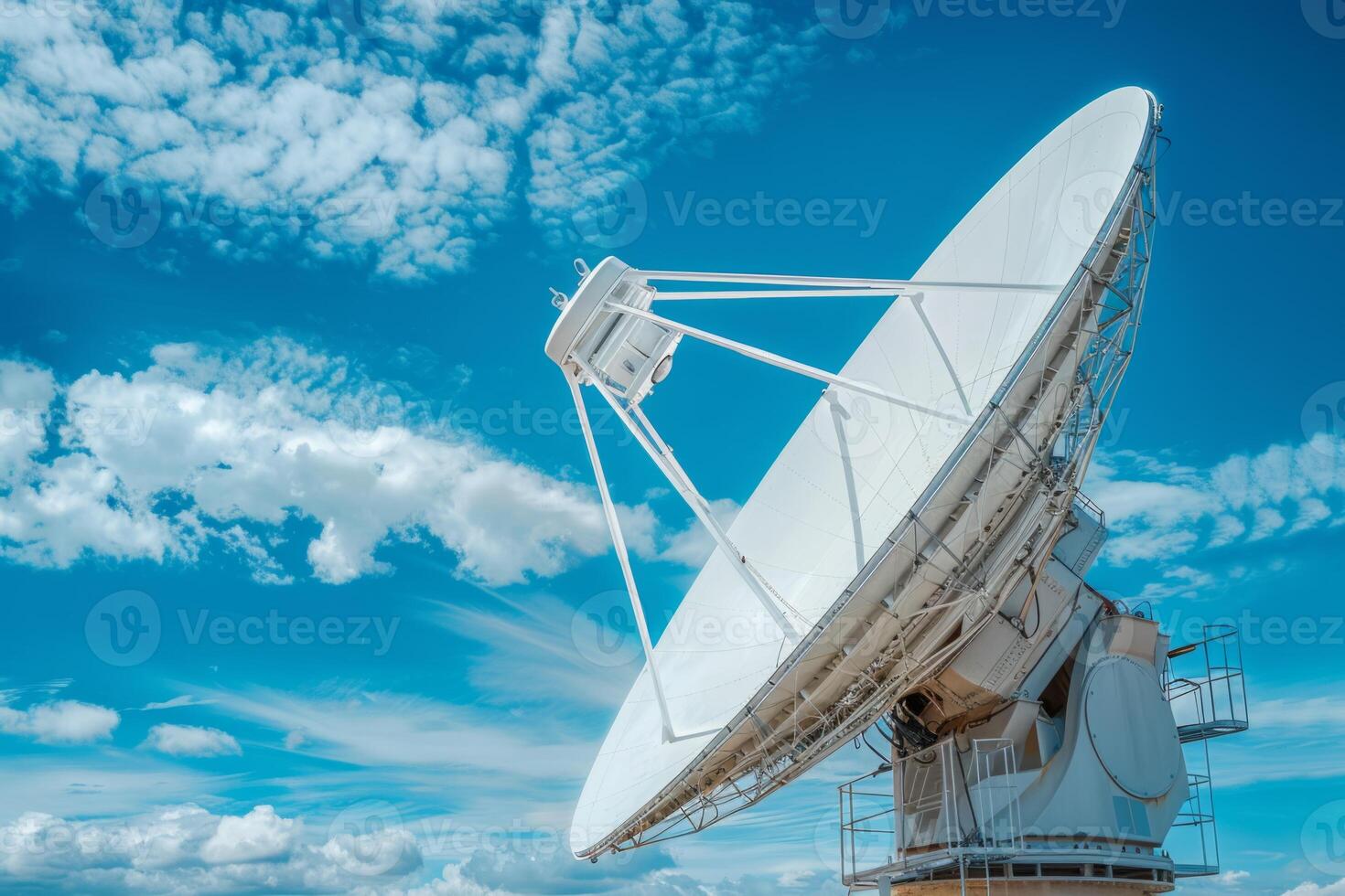 Large radio telescope satellite connection tower electronic astronomy ...